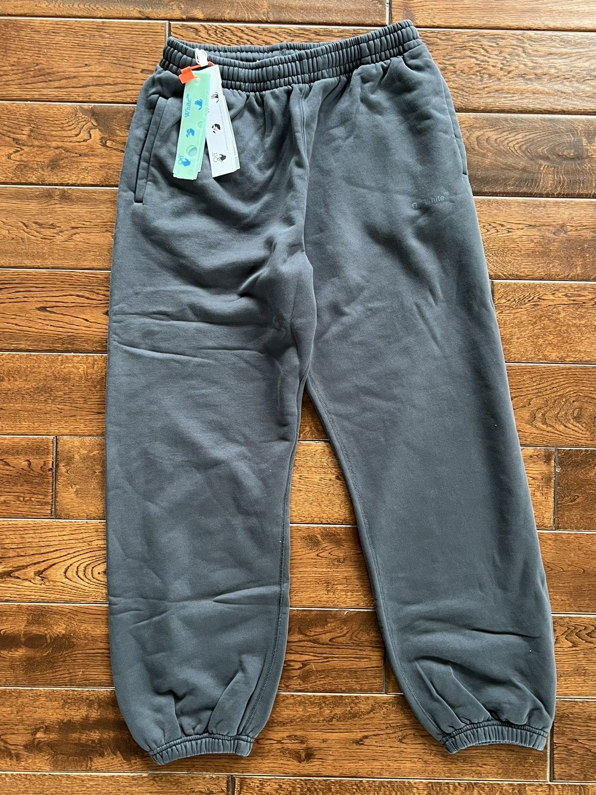 Off-White New OFF-WHITE Diagonal Tab Sweatpants size Large | Grailed