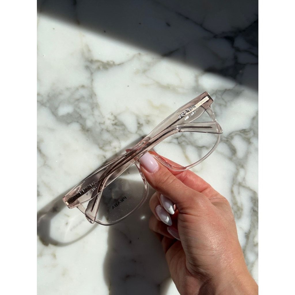 Prada NEW Prada PR17ZV Eyeglass Frames in Transparent Pink | Grailed
