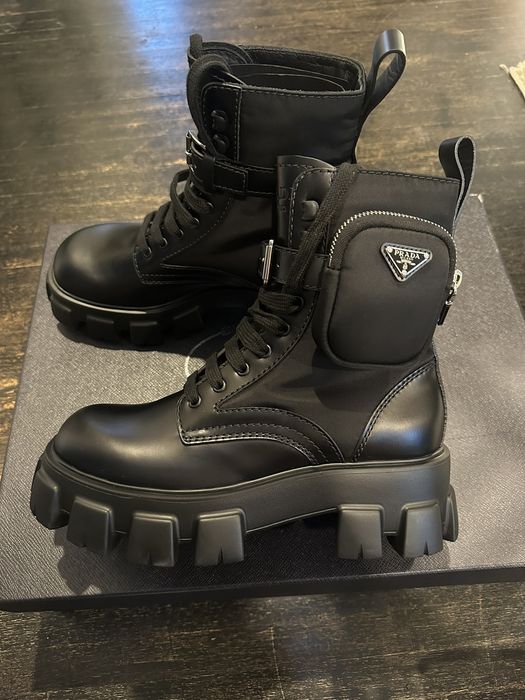 Prada Prada Monolith Combat Boot | Grailed