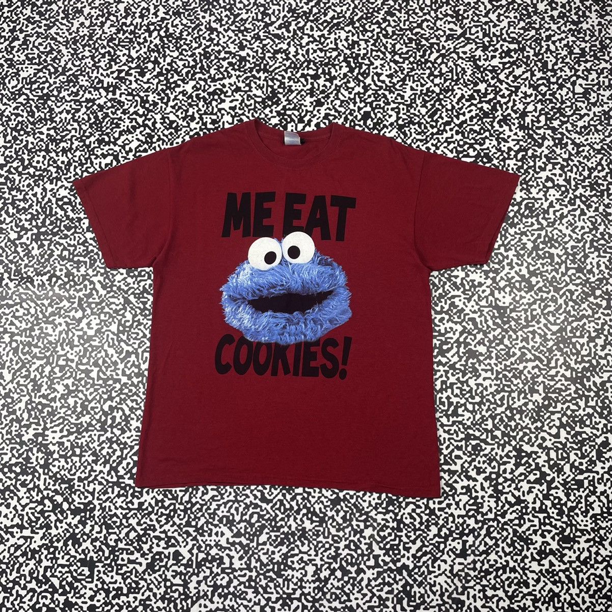 Cartoon Network Vintage Y2K SESAME STREET COOKIE Monster Humor Style T ...