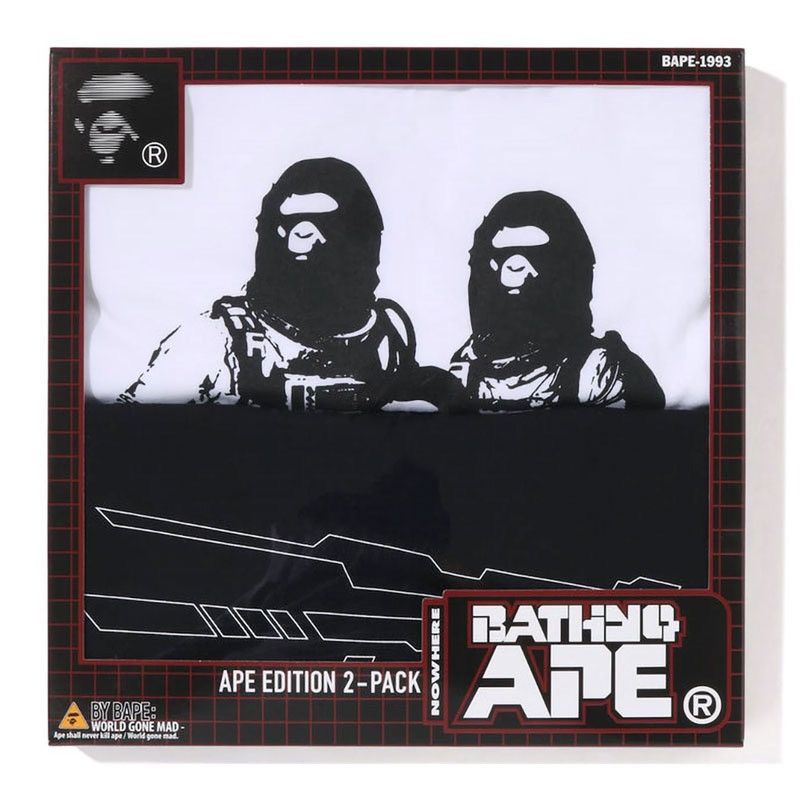 Bape Bape Tee Package Tshirt Ape Nigo Milo Bapesta Shark Pharrell | Grailed
