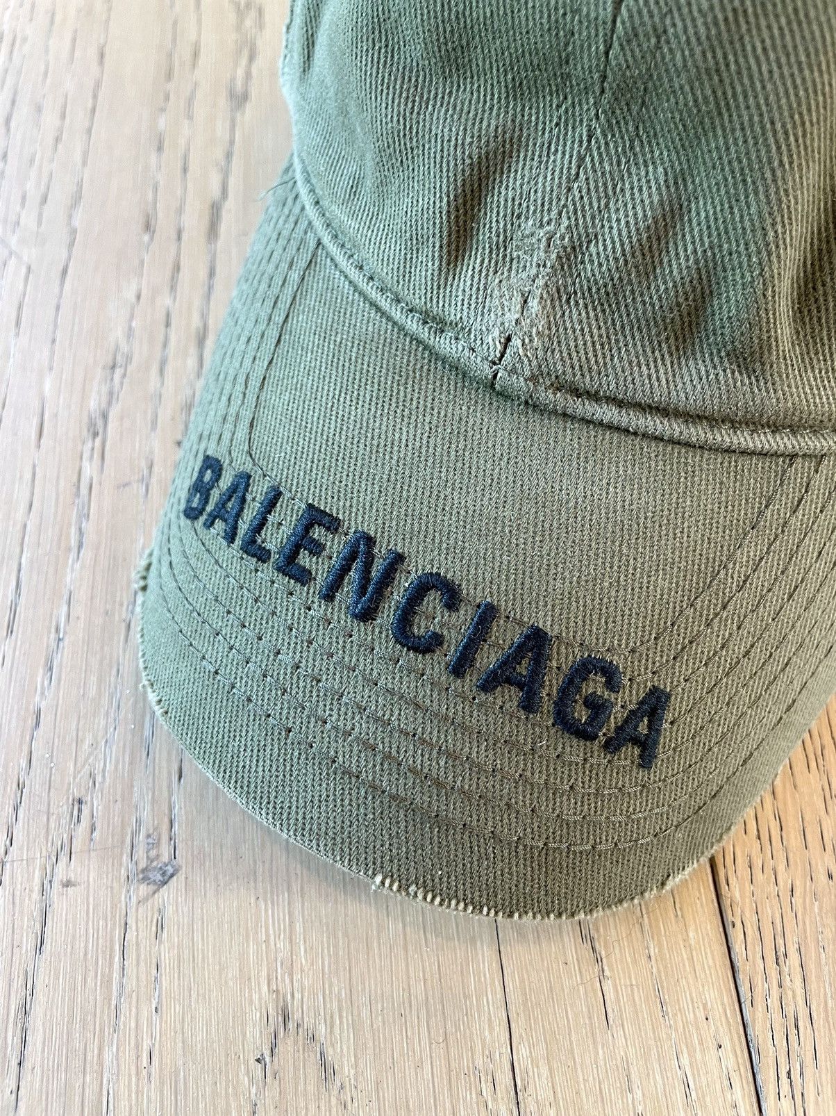 Balenciaga Balenciaga Distressed Logo Embroidered Cap | Grailed