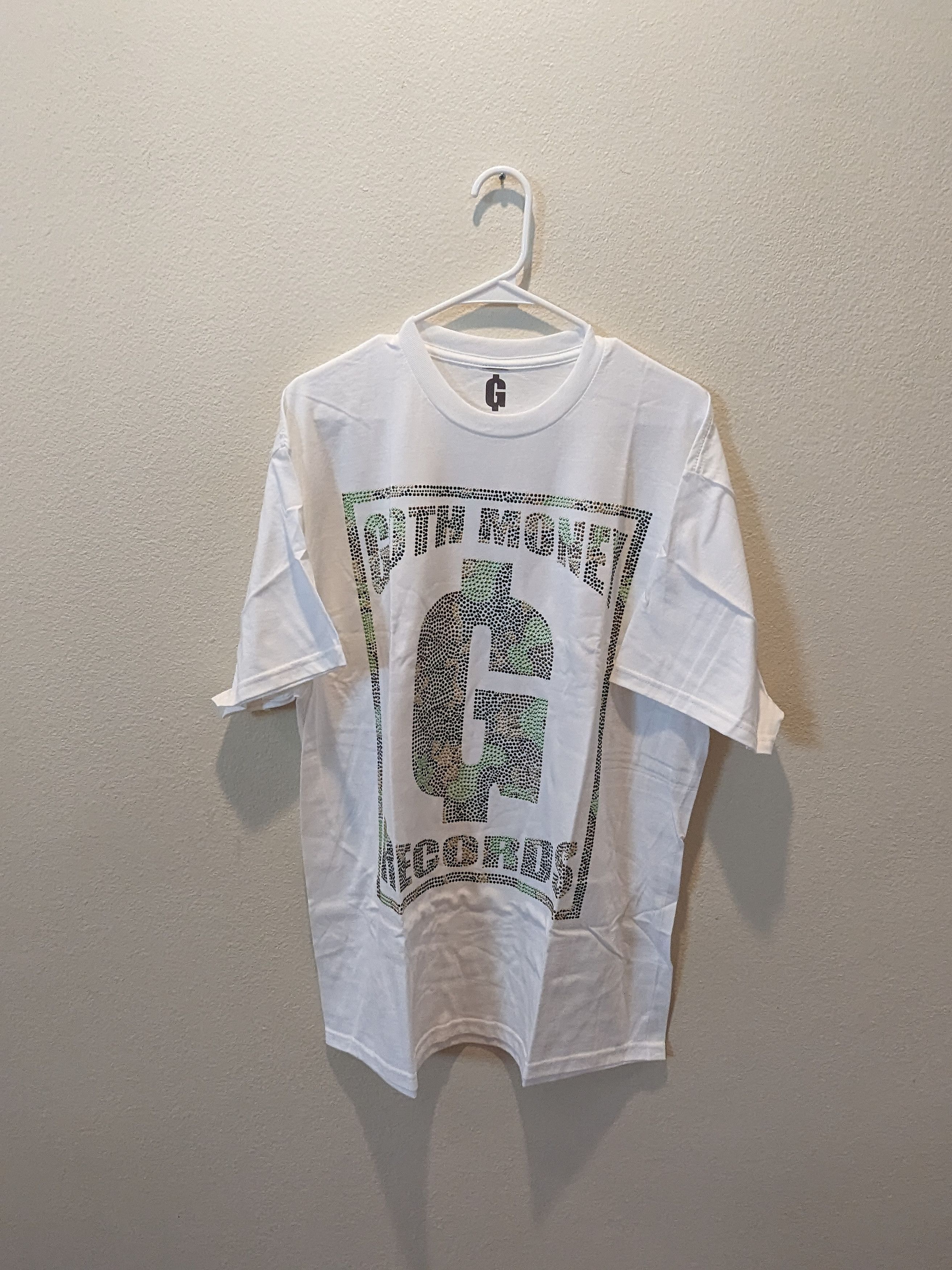 Drain Gang × Goth Money × Sad Boys GMR CAMO STUDDED LOGO TEE | Grailed