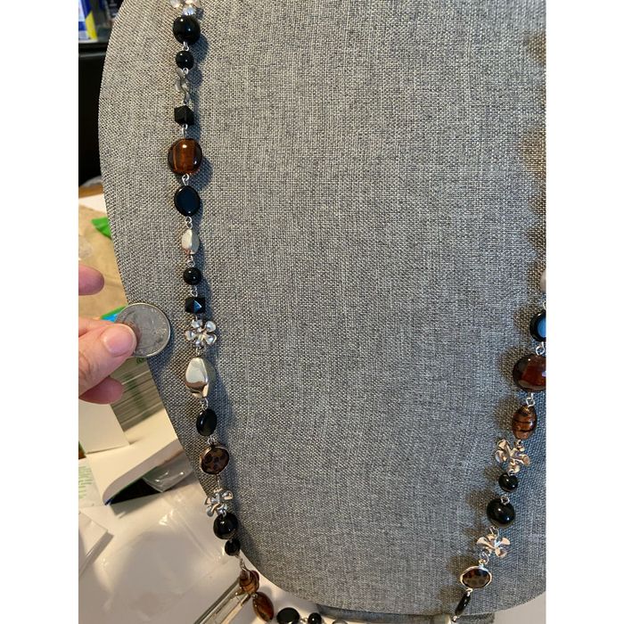 Generic Animal print bead flower necklace | Grailed