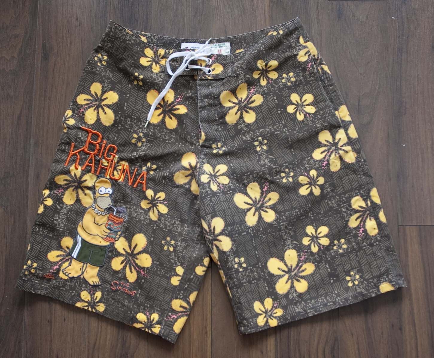 The Simpsons Calhoun Sportwear Homer Simpsons Board Shorts Size M/32 ...