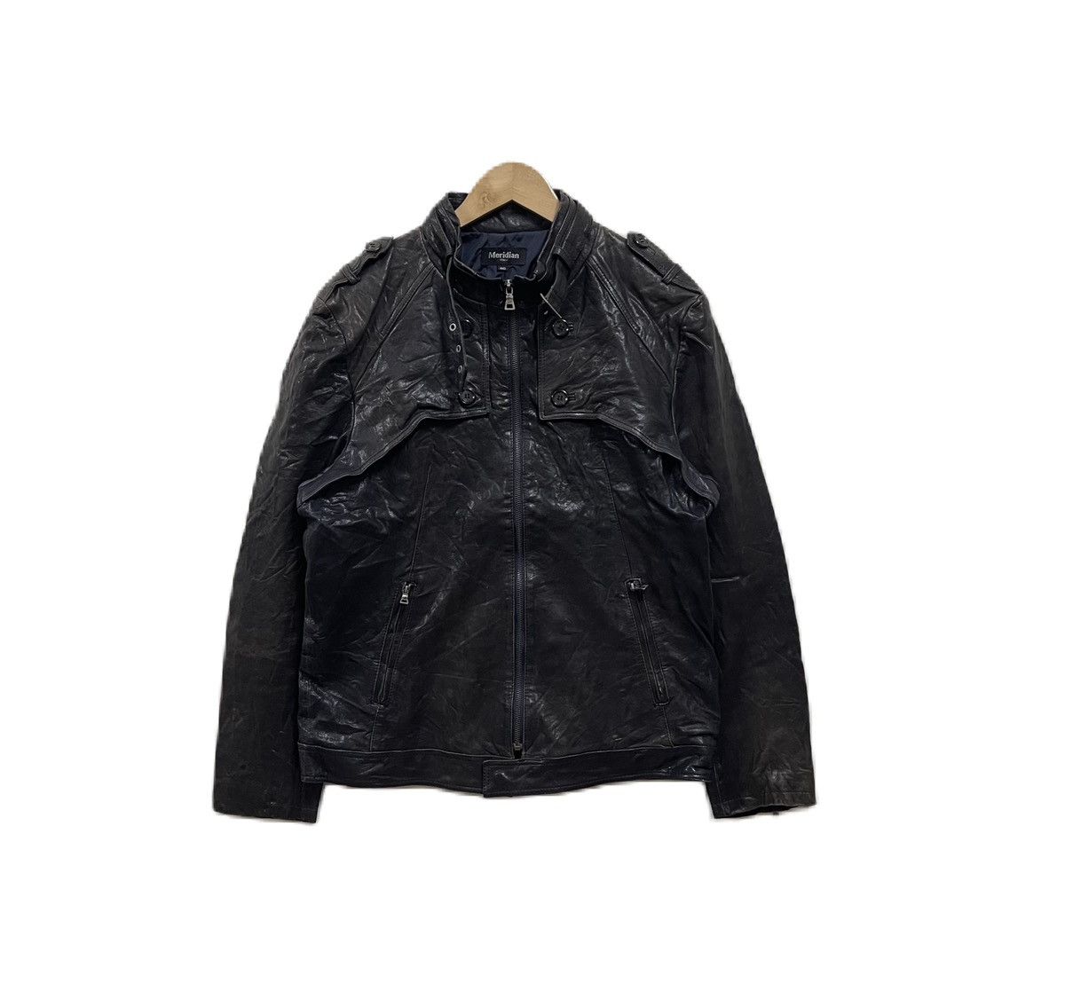Designer Meridian Italy Leather Sheepskin Jacket | Grailed