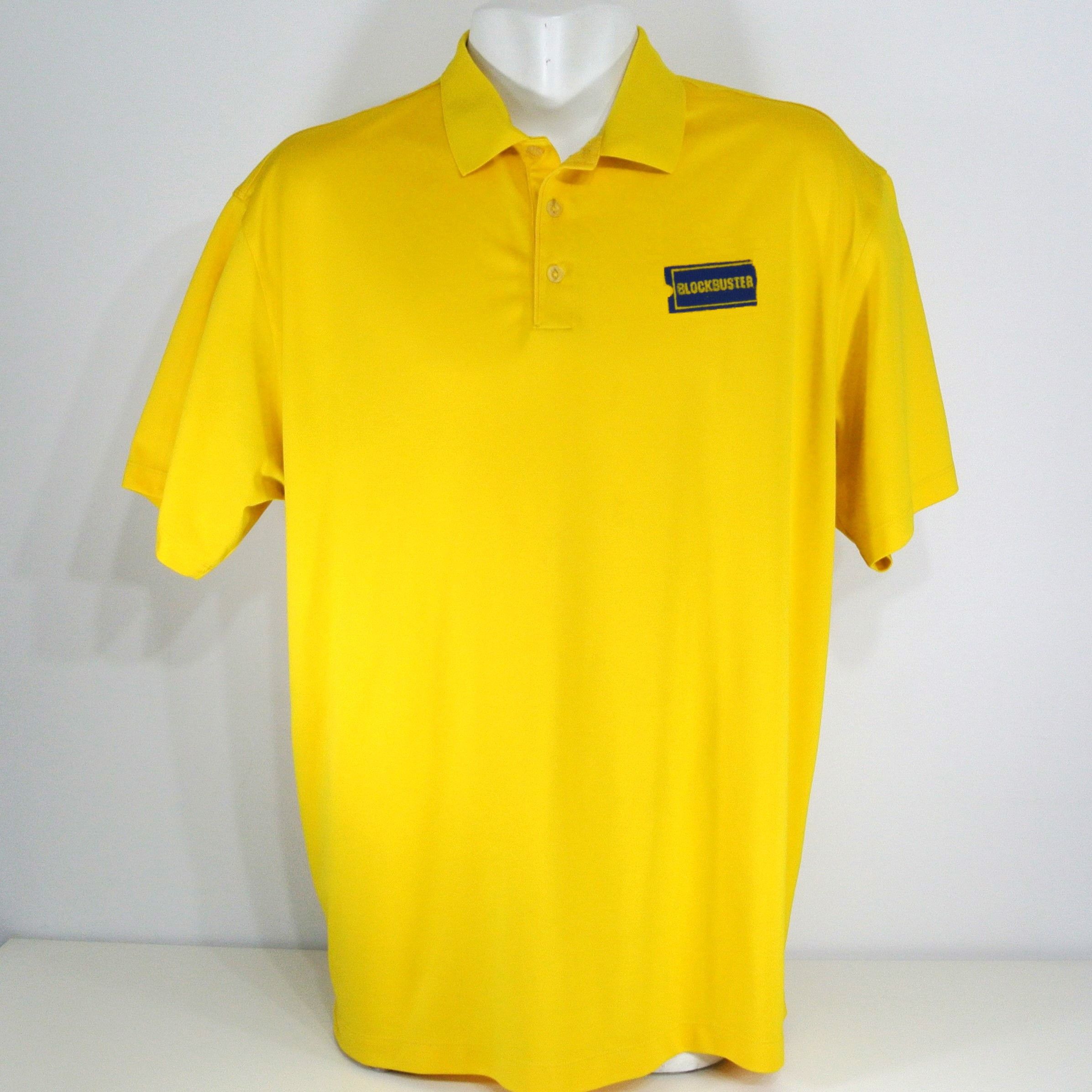 Mando BLOCKBUSTER VIDEO Vintage Employee Uniform Yellow Polo Shirt ...