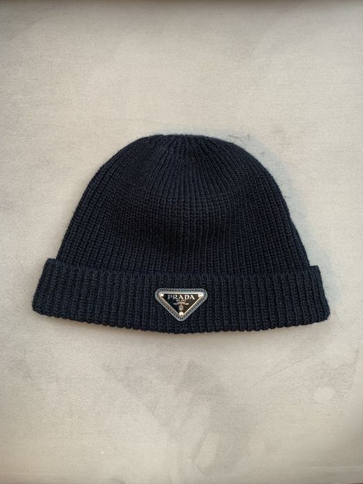 Prada Prada Hat Beanie - Wool & Cashmere - Triangle Logo | Grailed