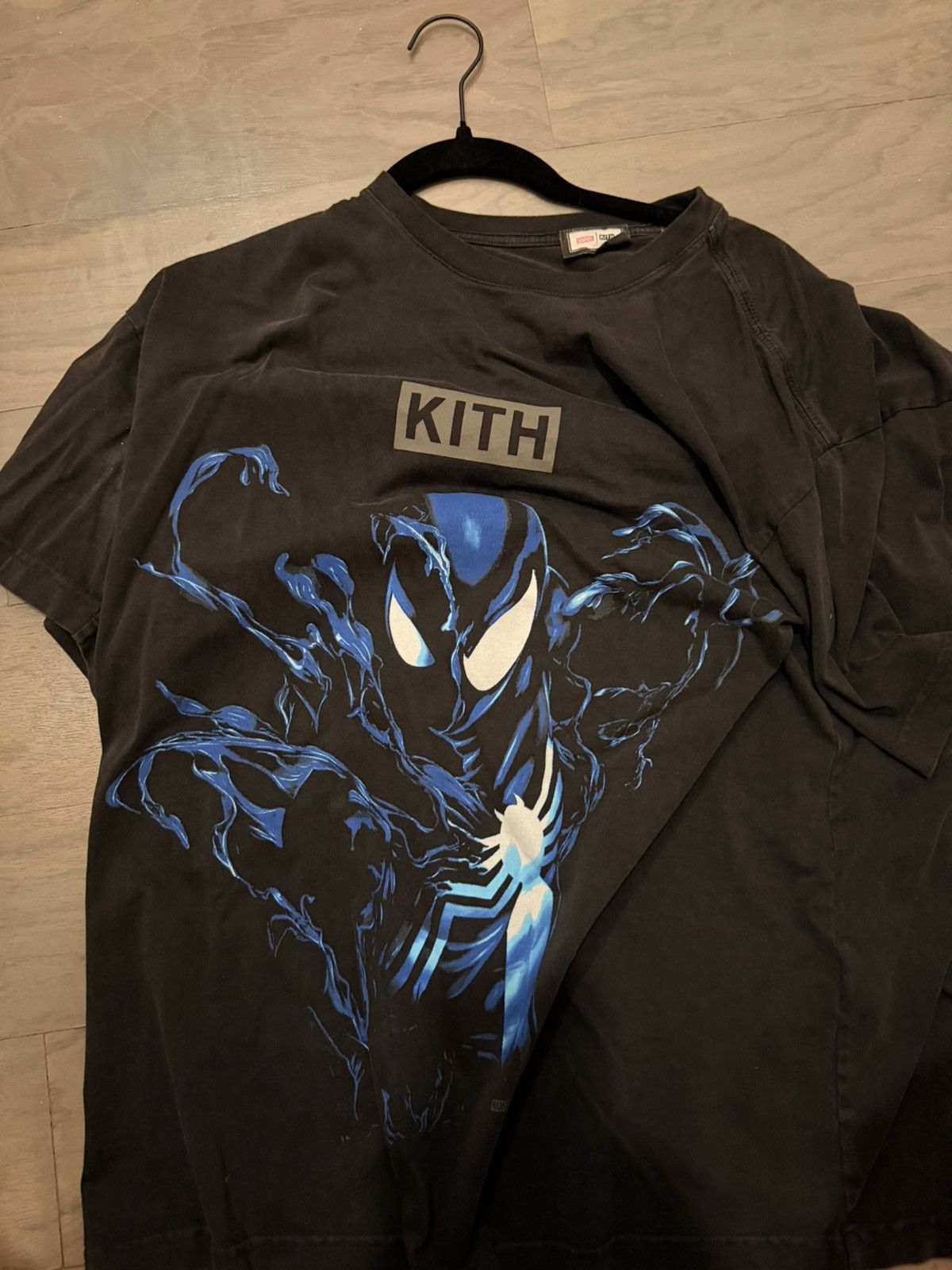 Kith Kith x Marvel x Spider Man Symbiote/Black suit shirt | Grailed