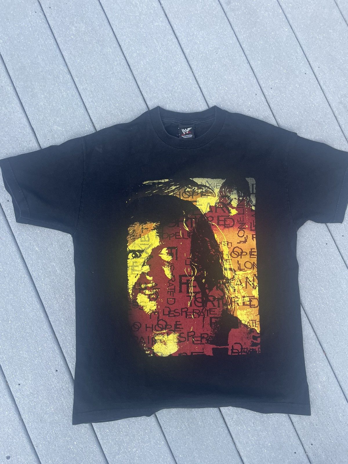 Vintage × Wcw/Nwo × Wwf vintage 2001 wwf raven wrestling t shirt | Grailed