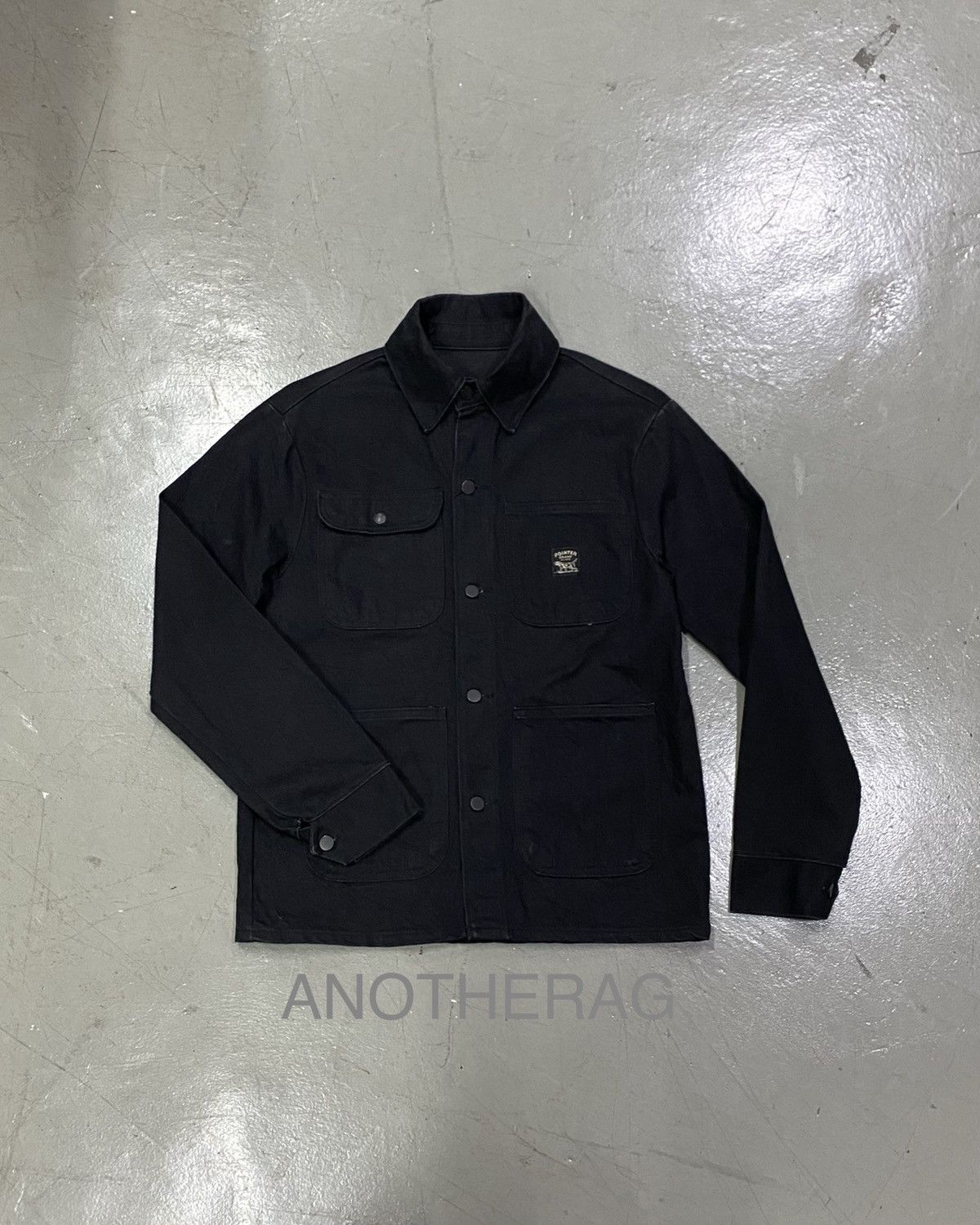 Pointer Pointer Super Black Denim Chore Jacket | Grailed