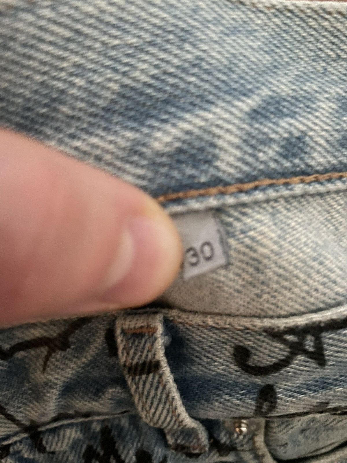 Dior Dior Homme SS15 Script Handwritten Denim Jeans | Grailed