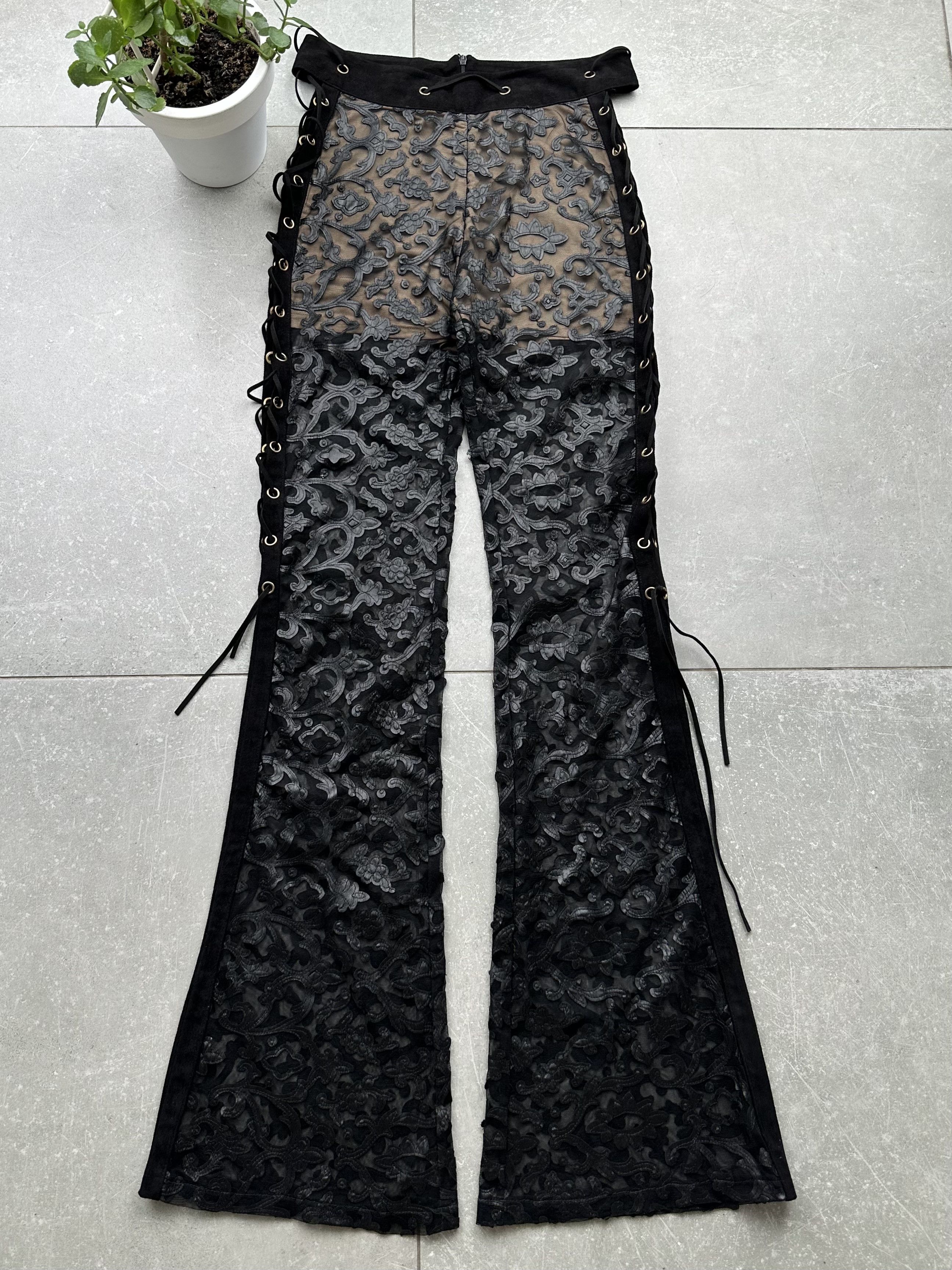 Vintage Vintage Mesh Bondage Flare Pants | Grailed
