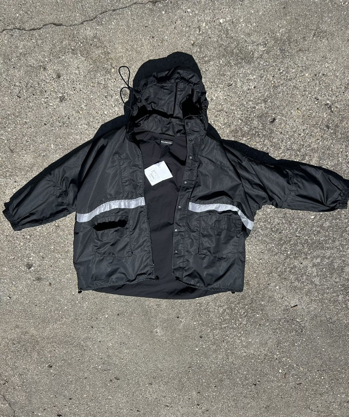 Balenciaga reflective ripstop technical parka | Grailed