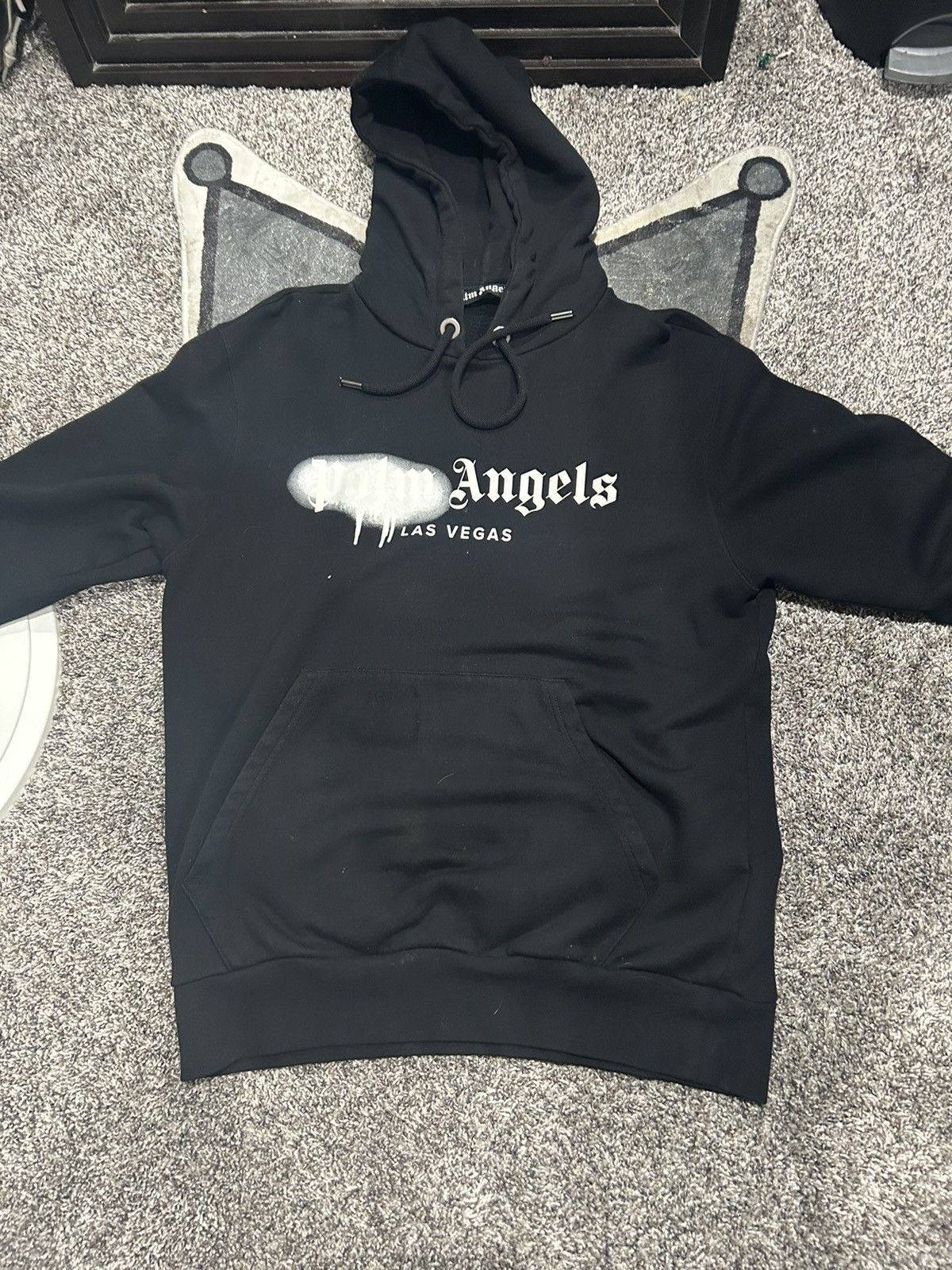 Hype × Palm Angels PALM ANGELS PAINT SPLATTER HOODIE BLACK | Grailed