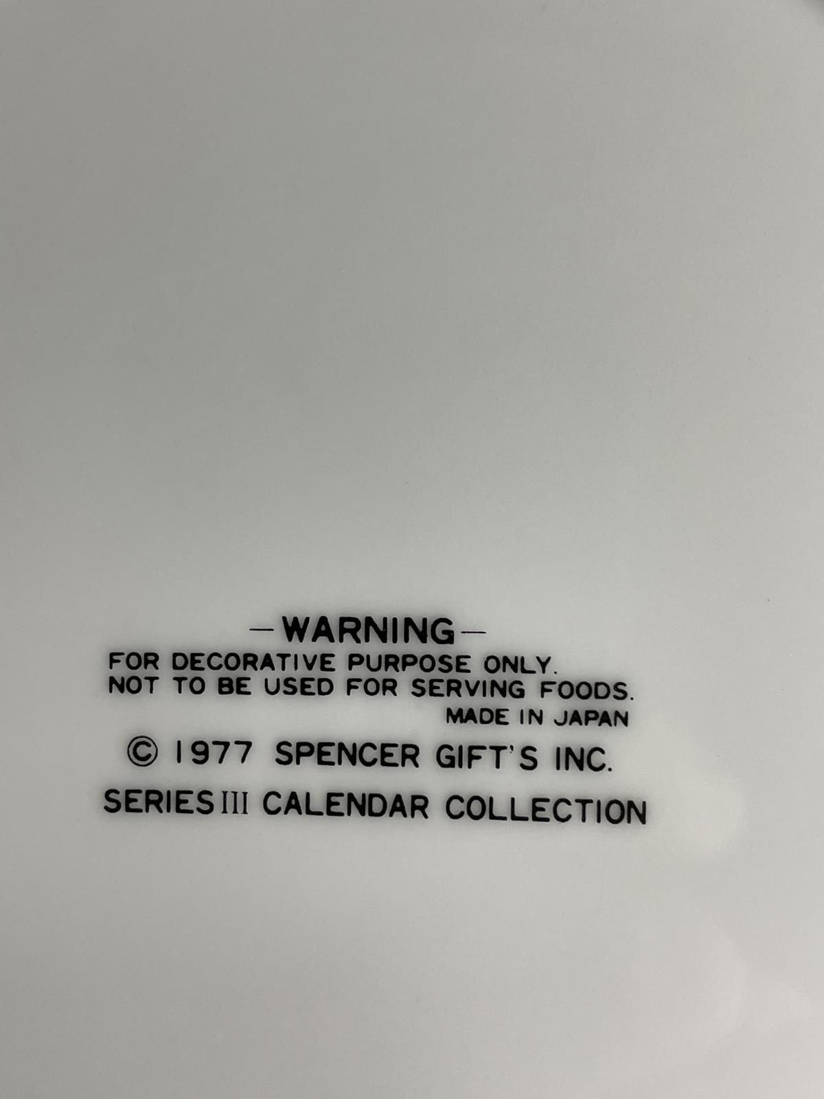 Designer Spencer Gifts 1978 "One Nation Under God" Calendar Plate | Grailed