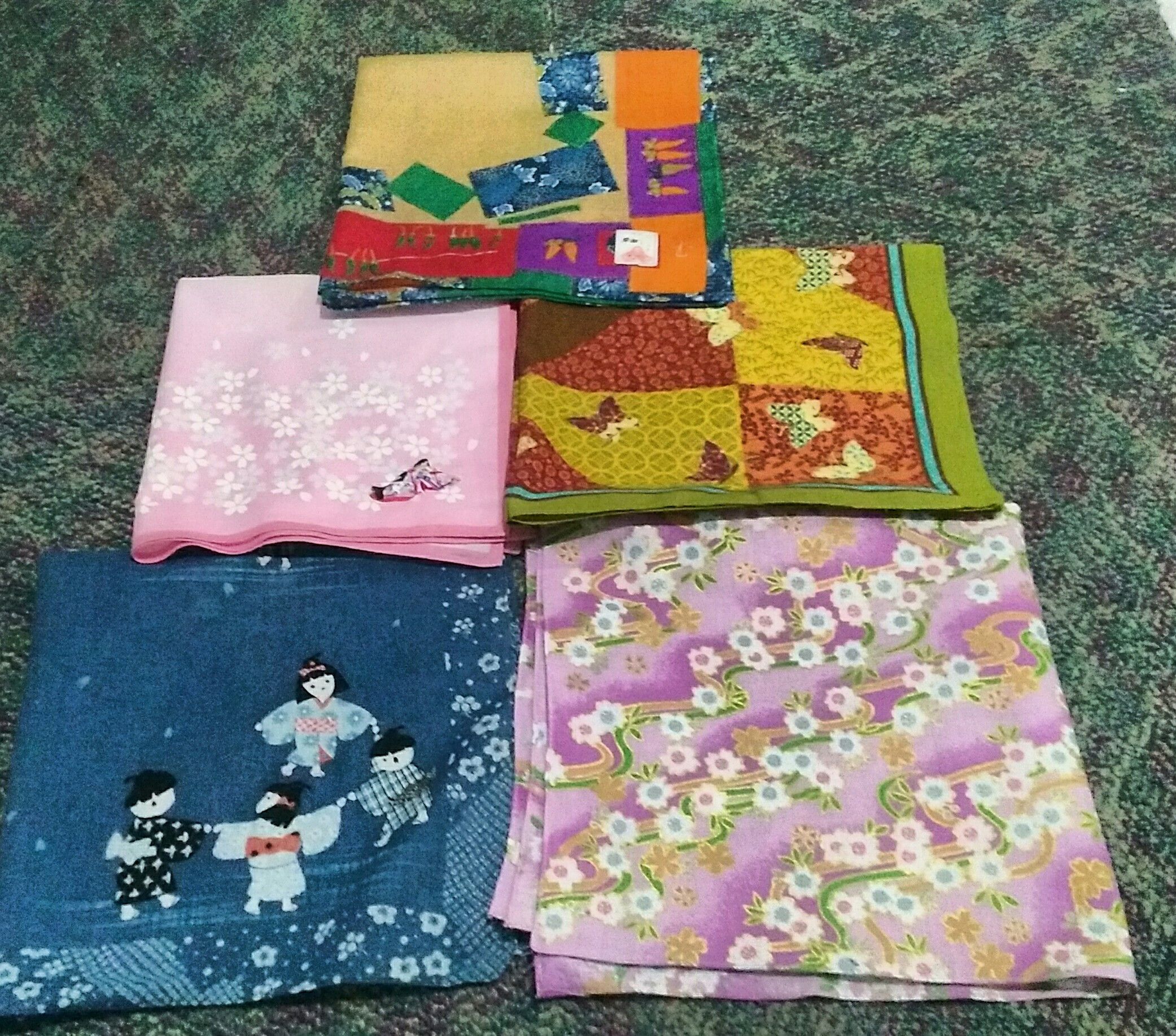Art × Japanese Brand × Native Lot of 5 Japanese Handkerchief ...