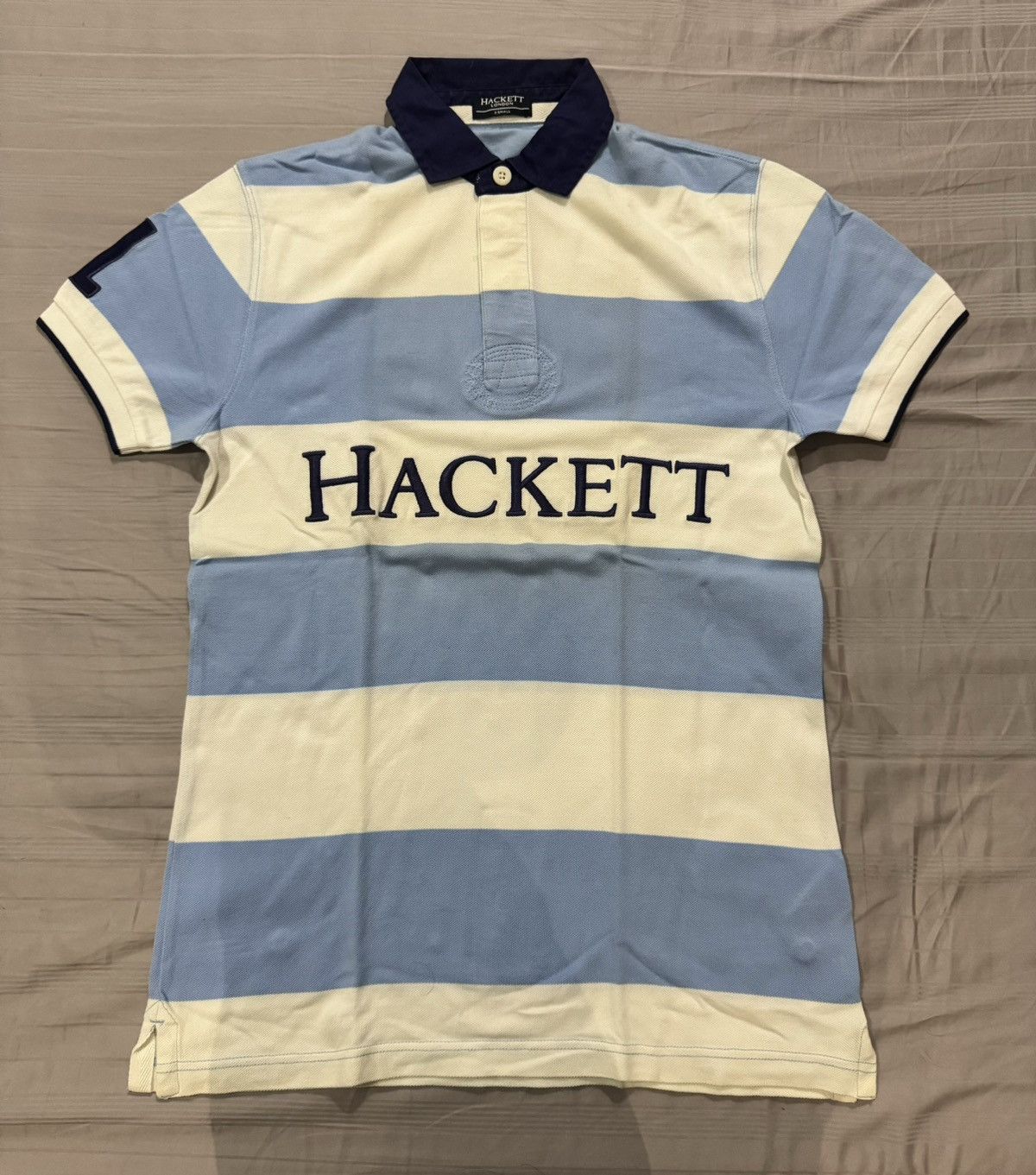 Hackett Hackett - Blue and White Polo T-shirt | Grailed