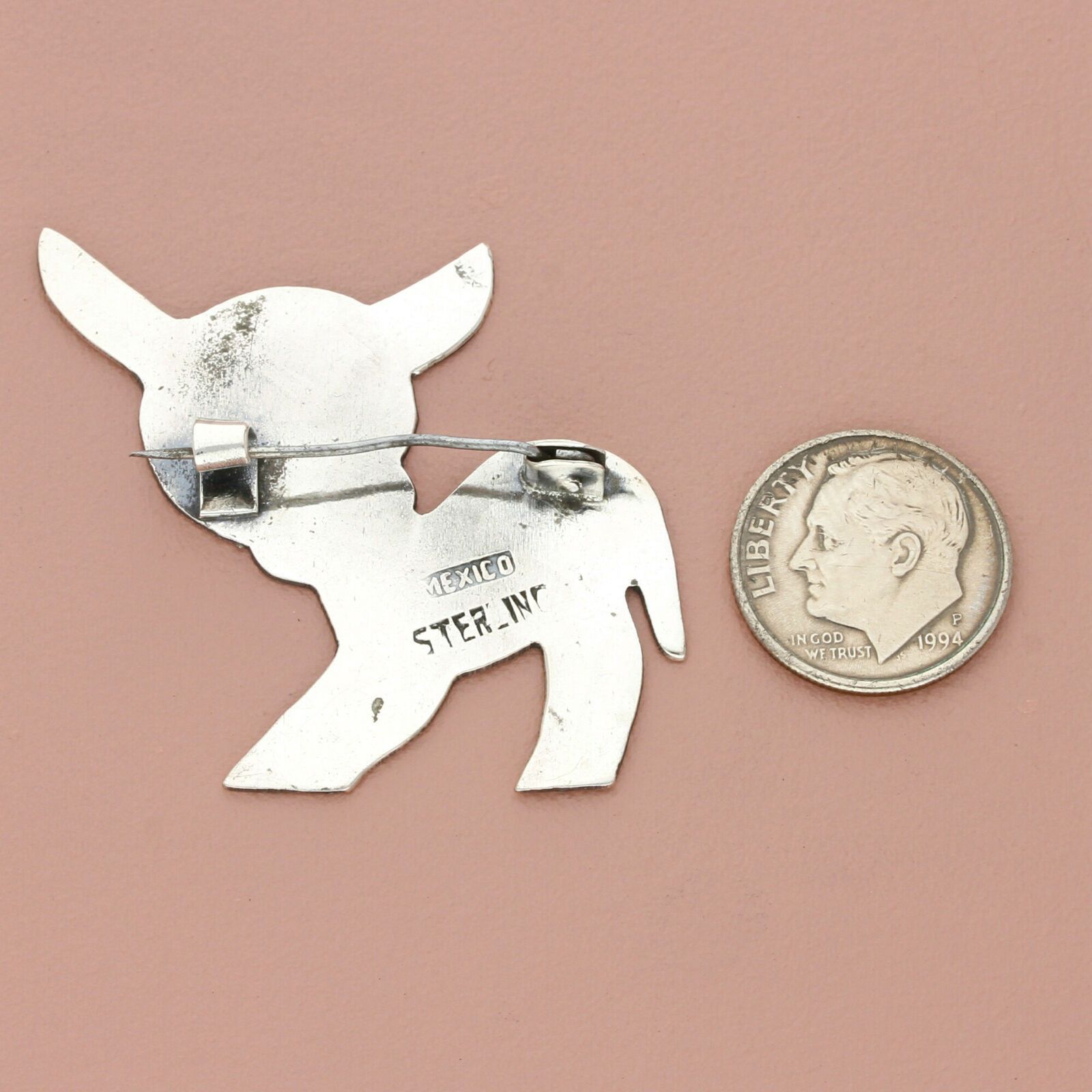 Mexicana mexico sterling silver vintage donkey burro mule brooch | Grailed