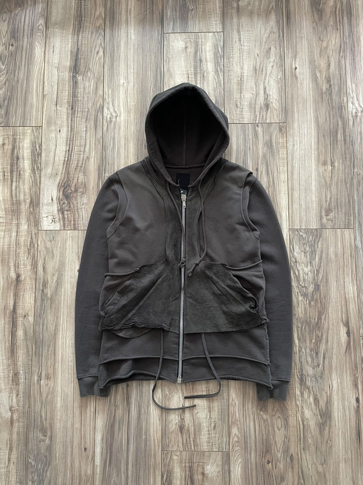 Rick Owens RICK OWENS FW04 SLAB LAYERED HOODIE | Grailed