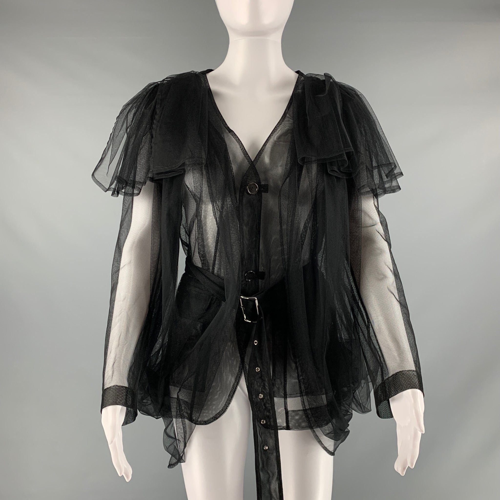 Comme des Garcons Black Polyester See Through Jacket | Grailed