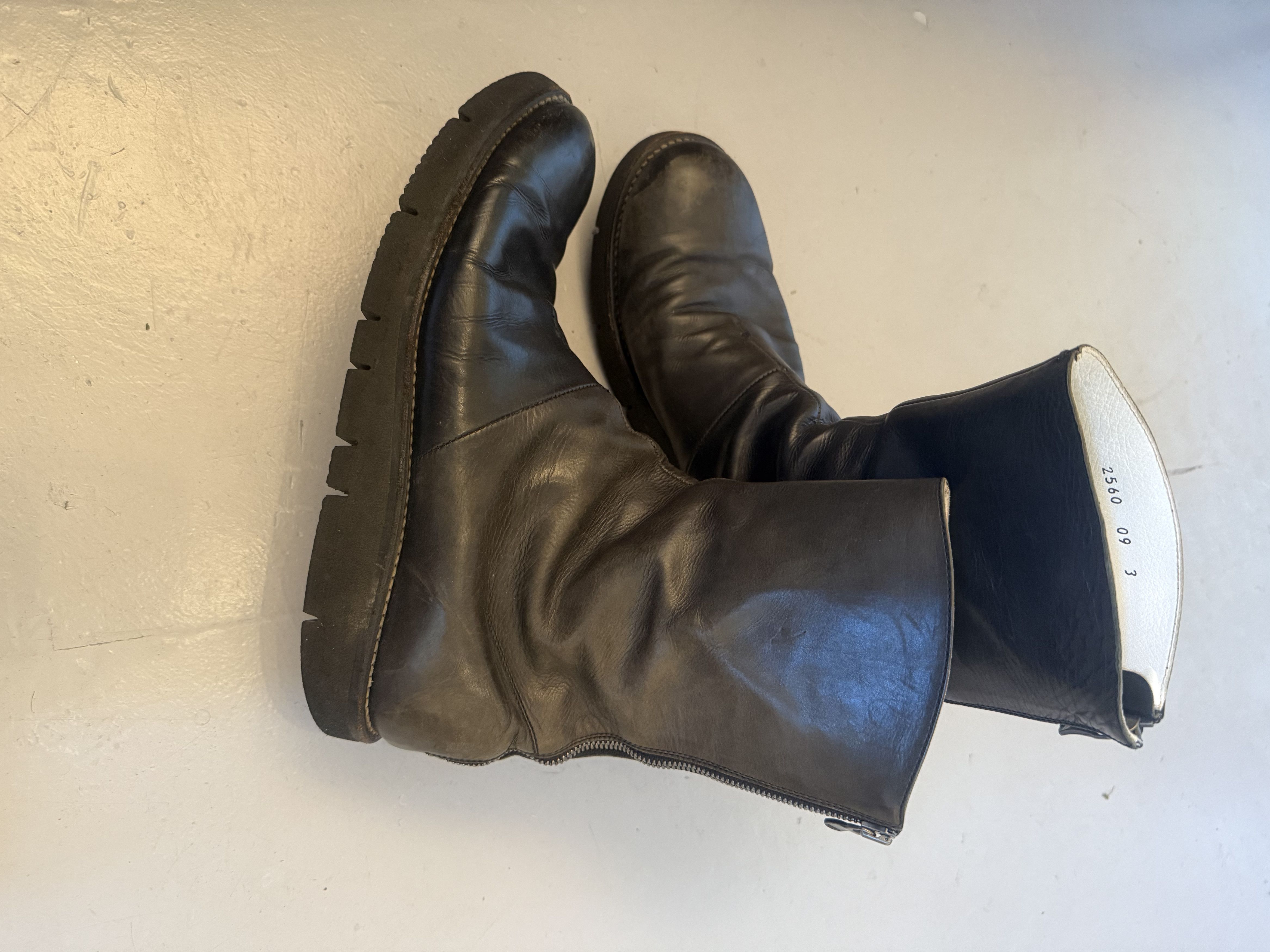 The Viridi-anne Viridi-Anne Back zip Leather boots | Grailed