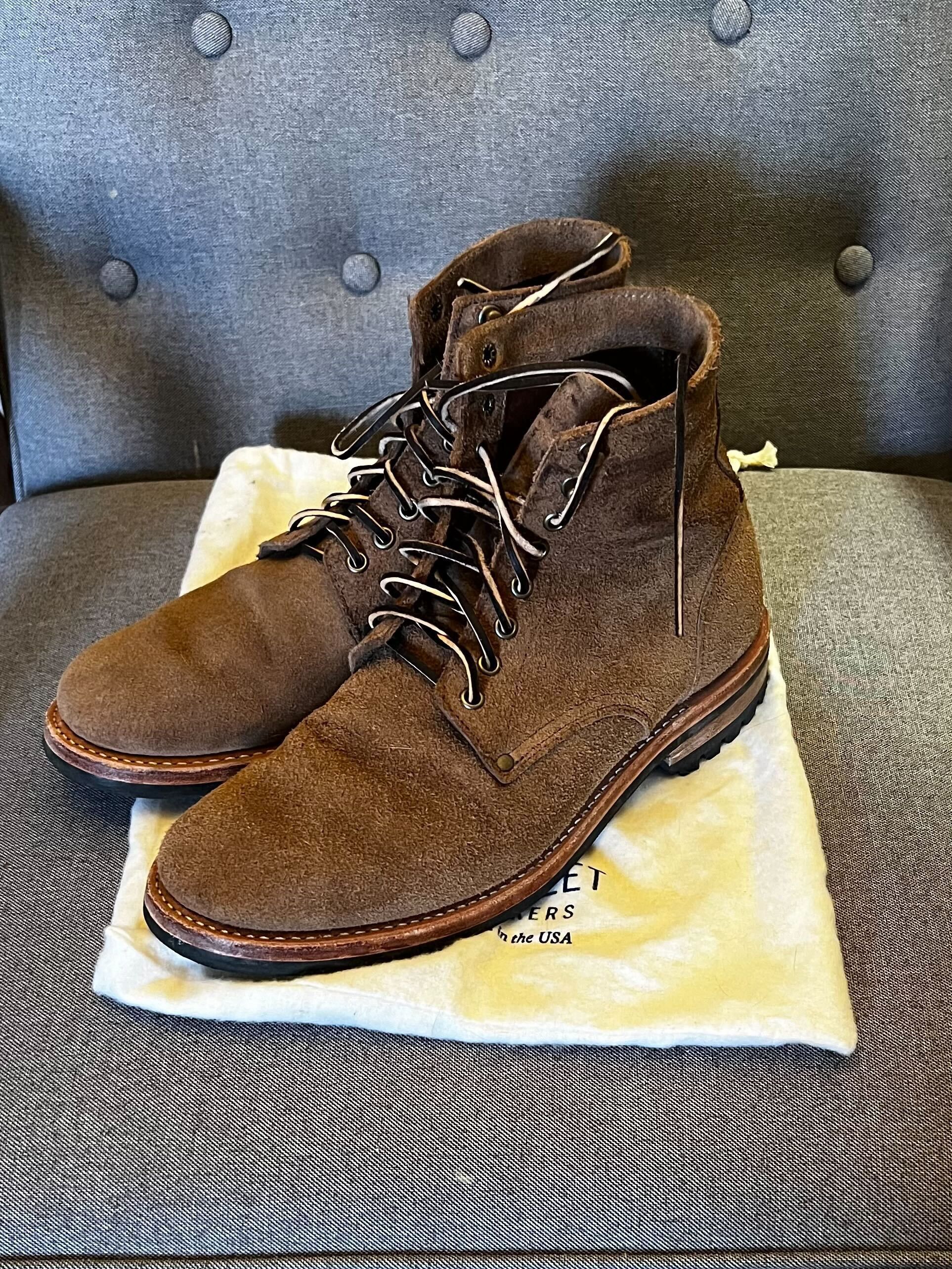 Oak Street Bootmakers Trench Boot - Horween Natural Chromexcel Roughout | Grailed