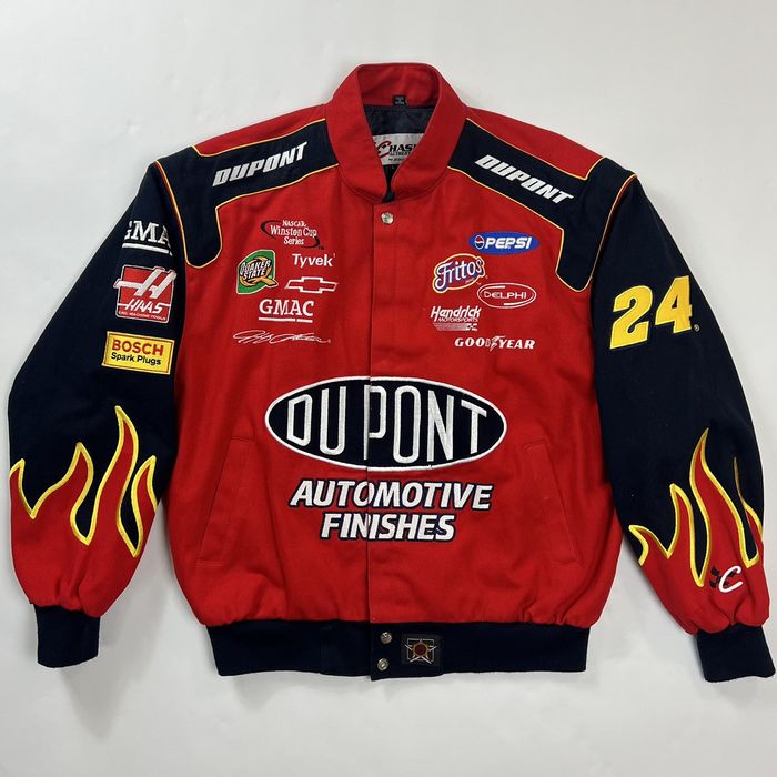 Vintage Vintage Jeff Gordon DuPont Flames Nascar Jacket | Grailed