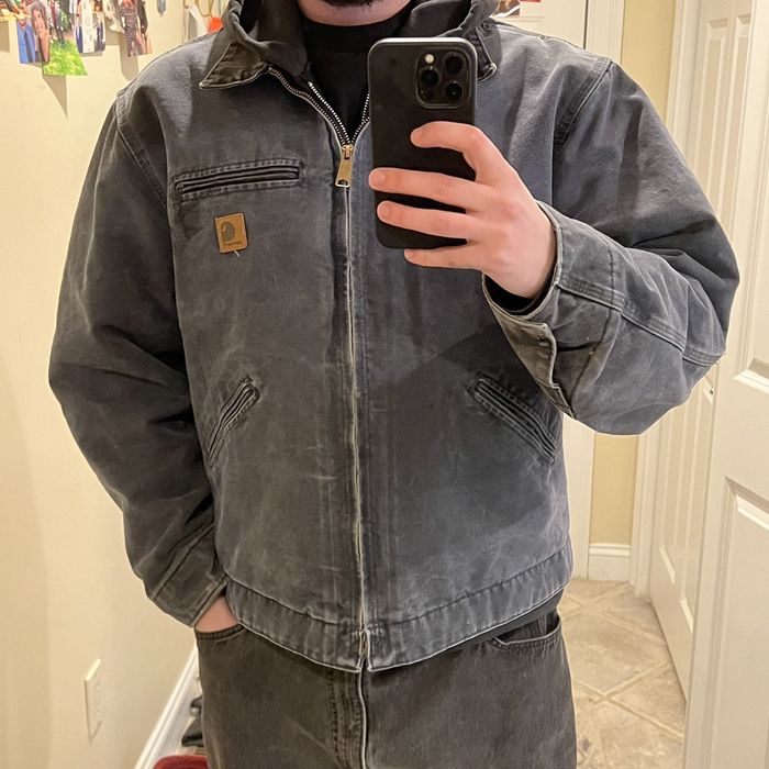 Vintage Vintage Carhartt Detroit Jacket J97 PTL Faded & Distressed | Grailed