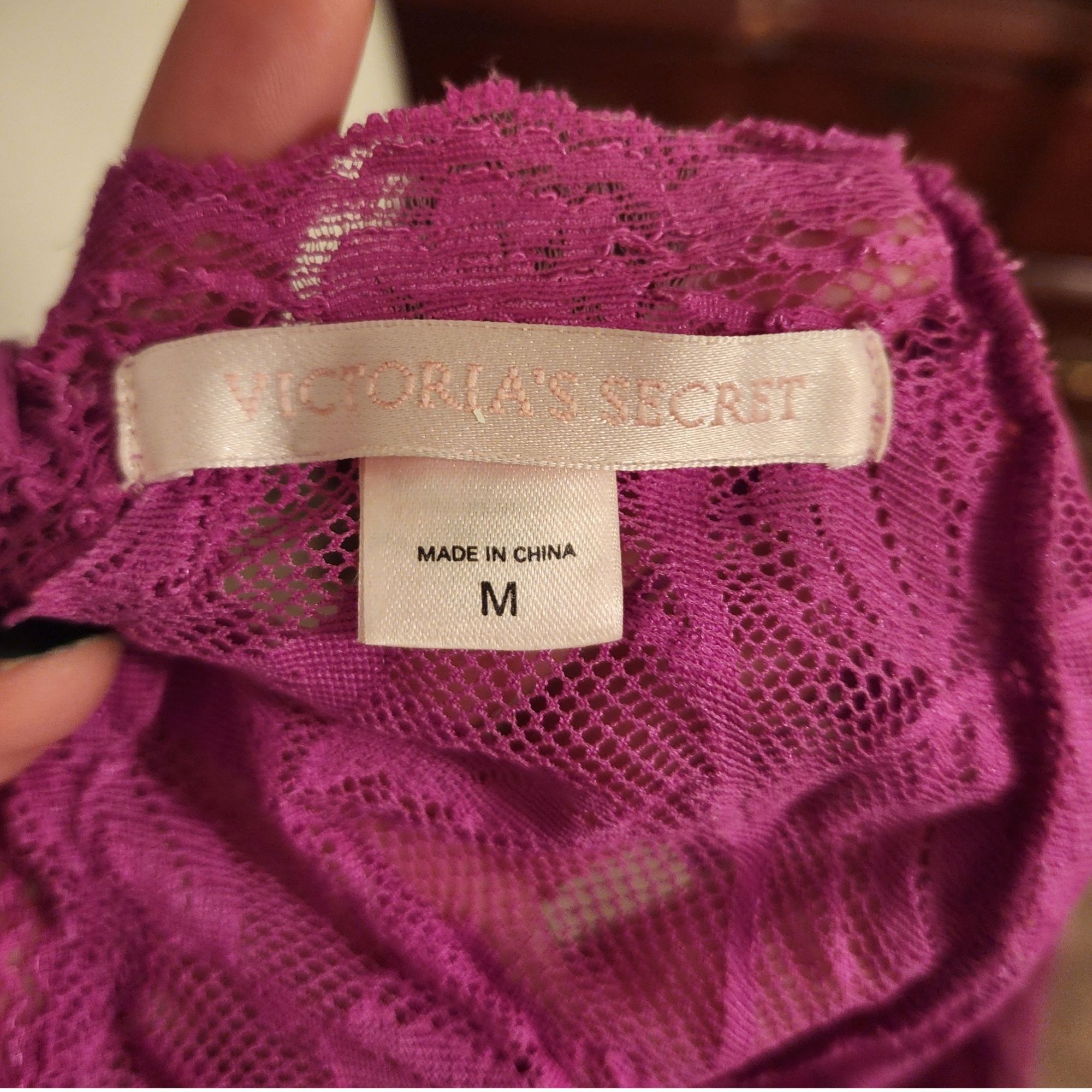 Victoria's Secret Vintage Victorias Secret Chemise M L Lacy Sheer Mesh ...
