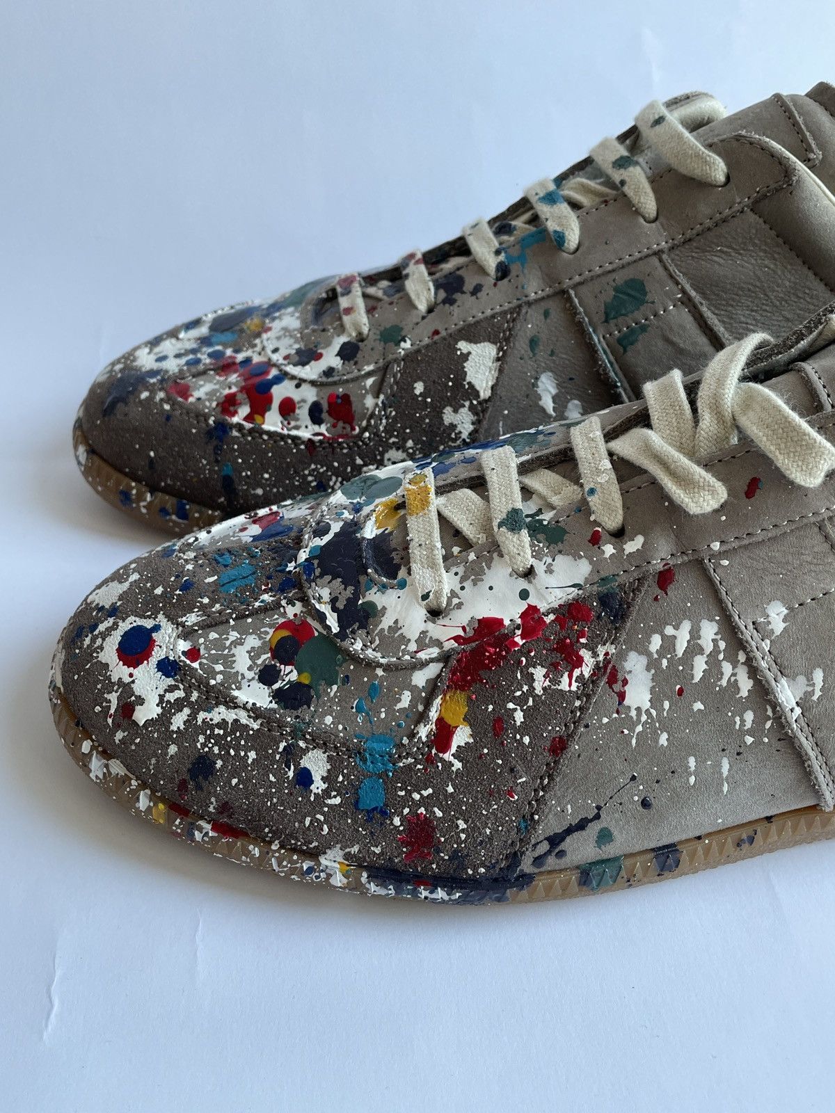 Maison Margiela Maison Margiela Replica Paint Splatter Low Top GAT Grey ...