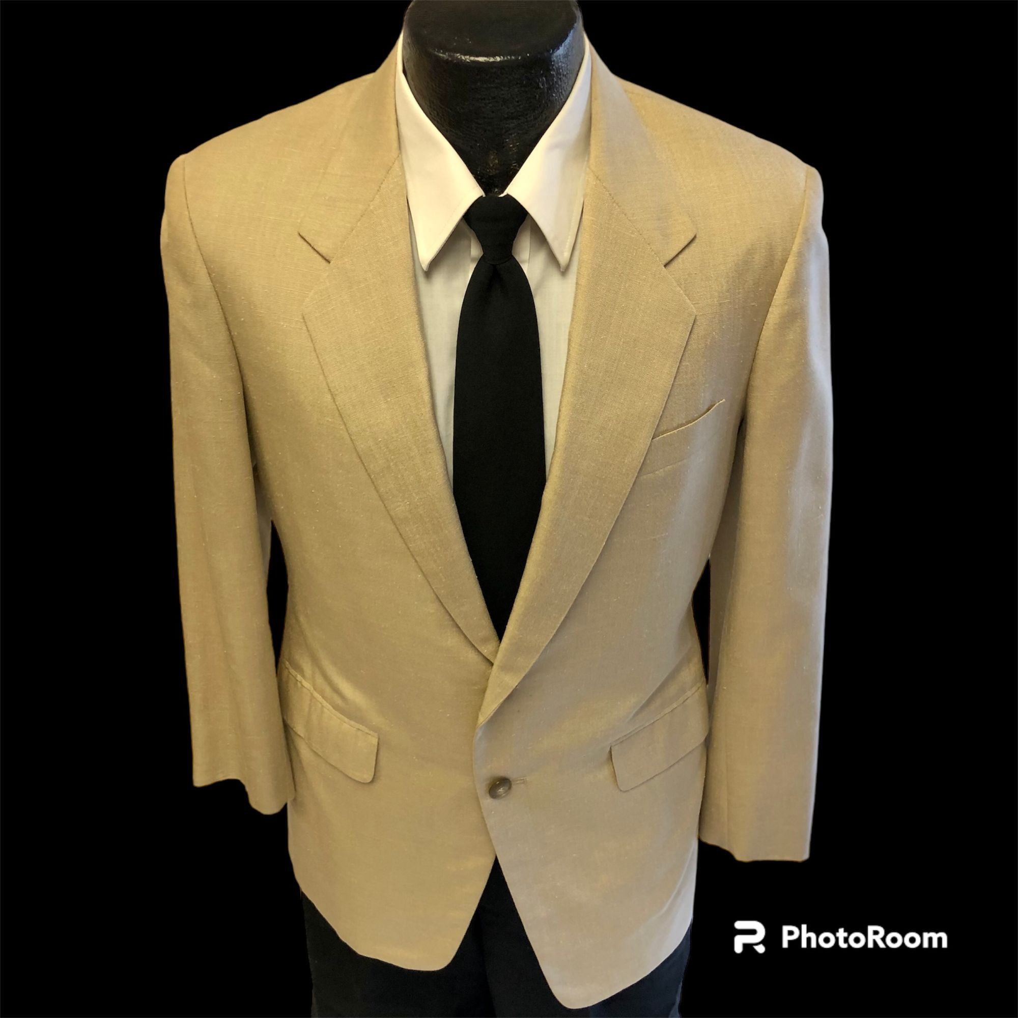 Unkwn 50's BESPOKE GOLD Beige Sport Coat ATOMIC FLECK Jacket 34 | Grailed