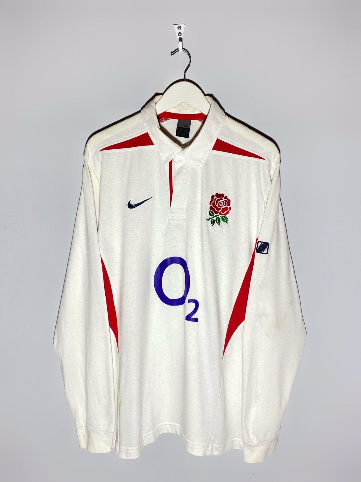 England Rugby League × Nike × Vintage Vintage Nike Y2k Swoosh logo ...