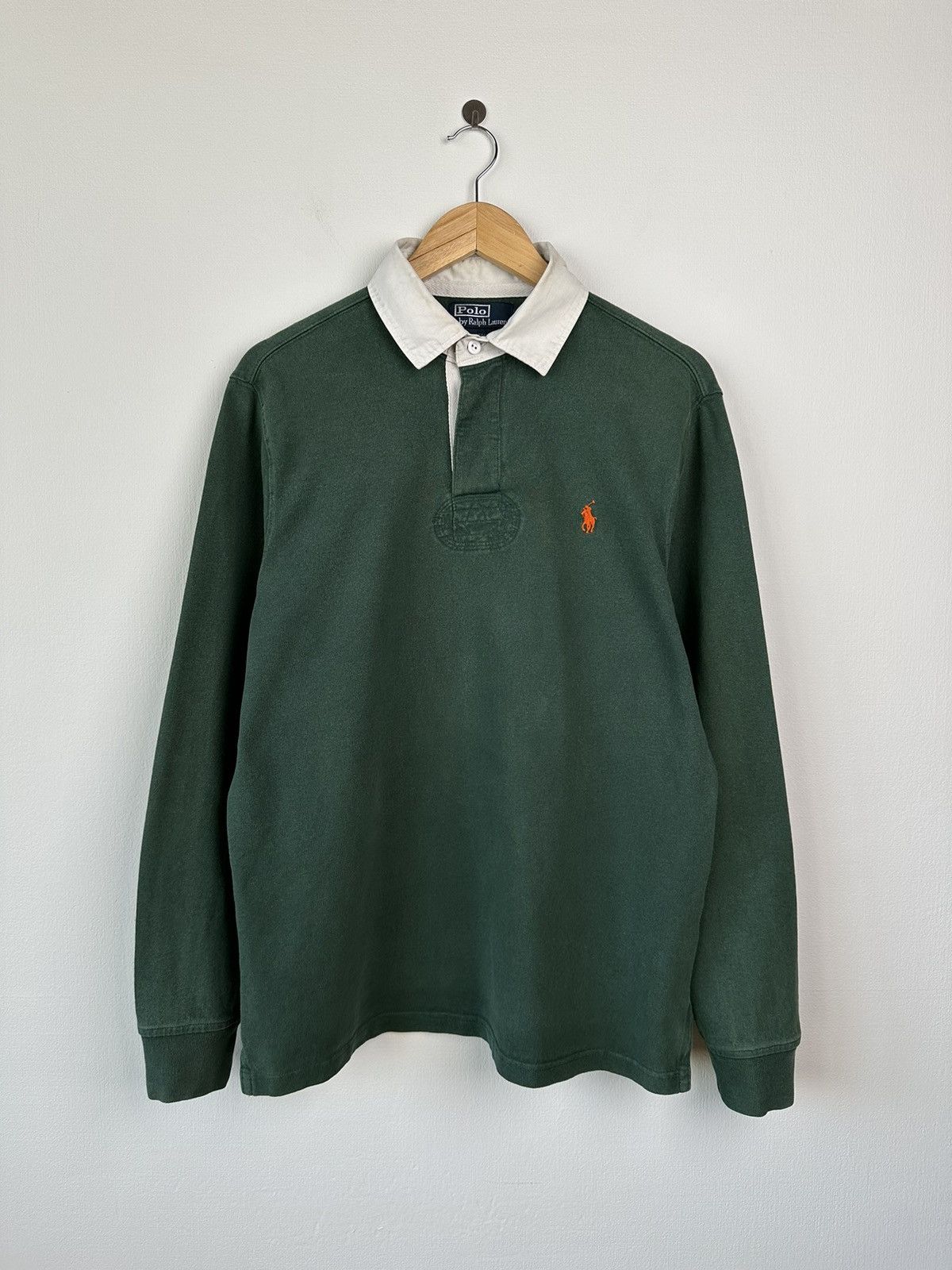 Ralph Lauren 90s Vintage POLO RALPH LAUREN Long Sleeve Rugby Shirt ...