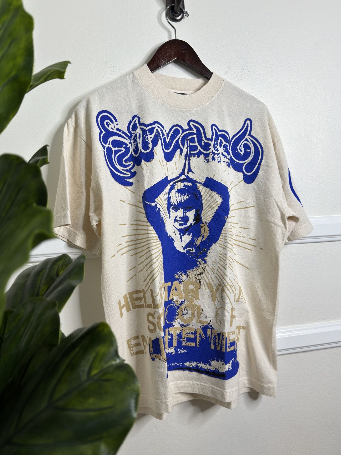 HELLSTAR Hellstar Studios Yoga Tee Cream | Grailed