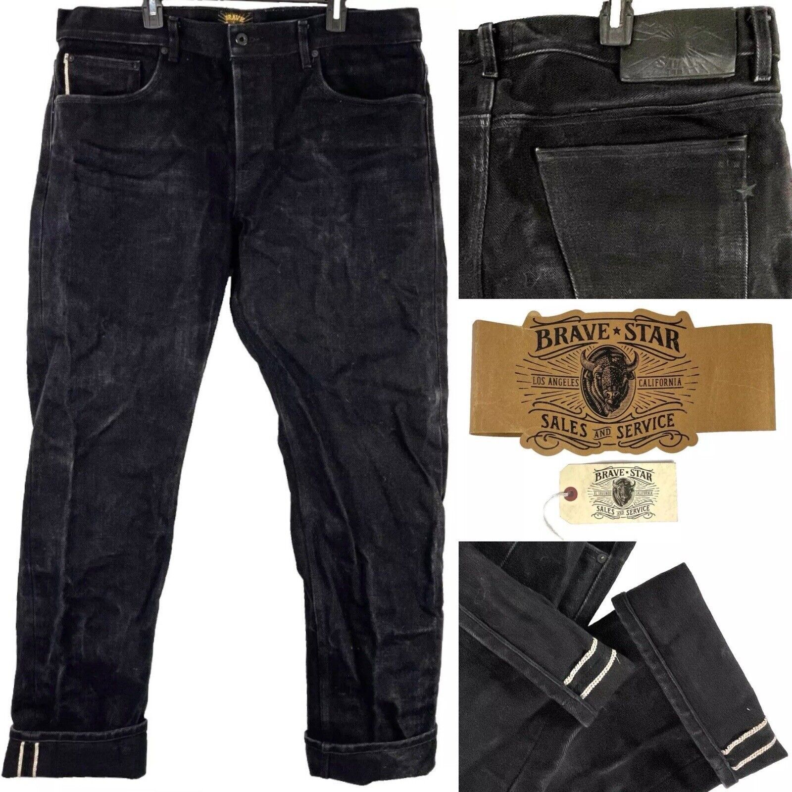 Brave Star Selvage Brave Star Double Black 21.5 oz Heavyweight Selvage ...