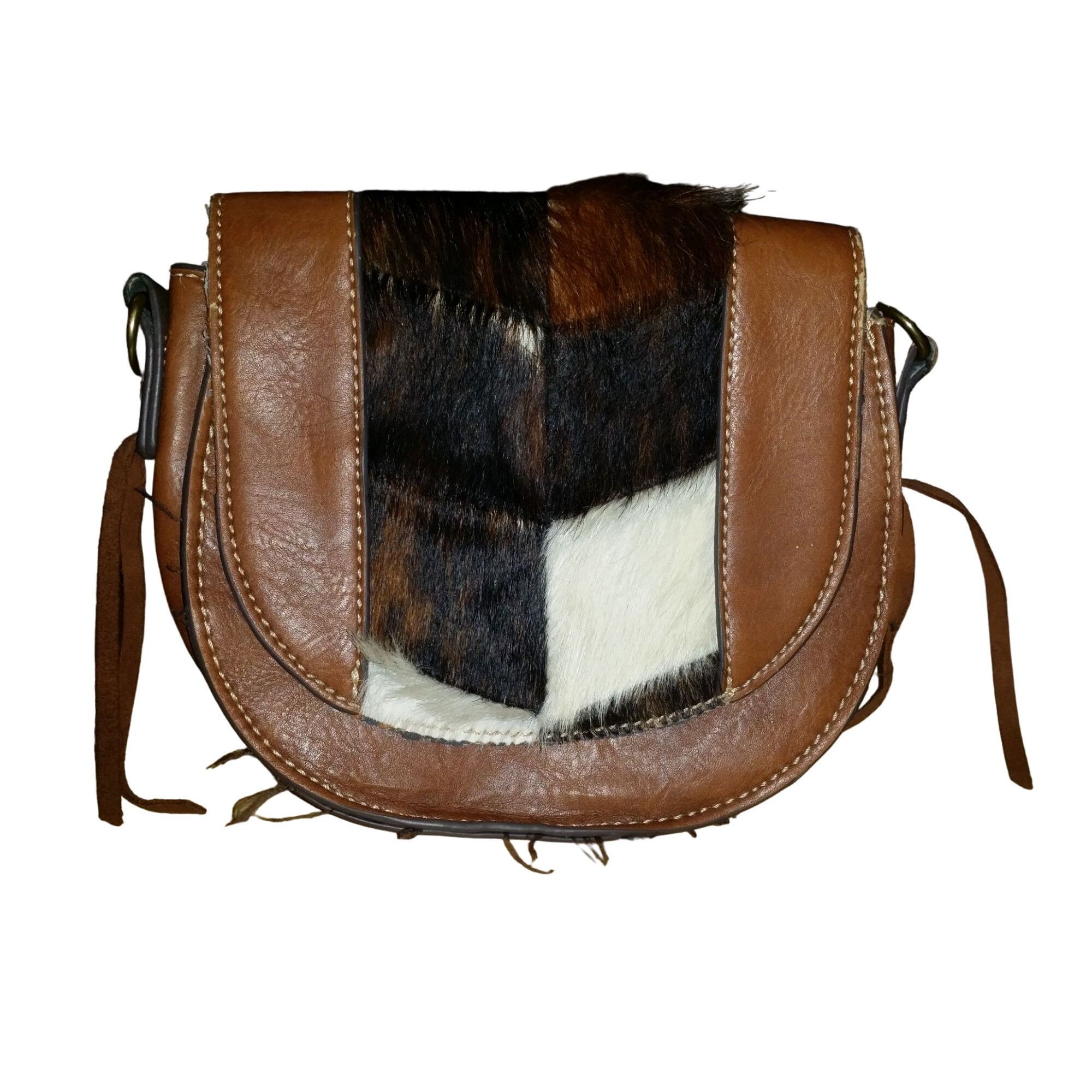 Tony Lama Tony Lama Saddle Bag Women Hair On Hide Brown Leather No Str ...