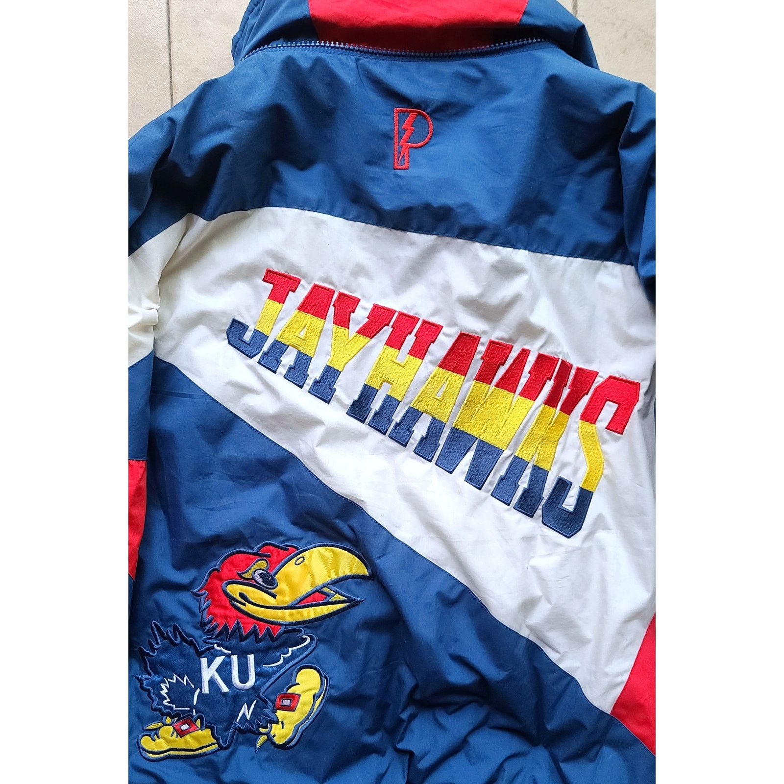 NCAA × Starter Kansas Jayhawks 90s PRO PLAYER puffer TRIPLE Logo NCAA ...