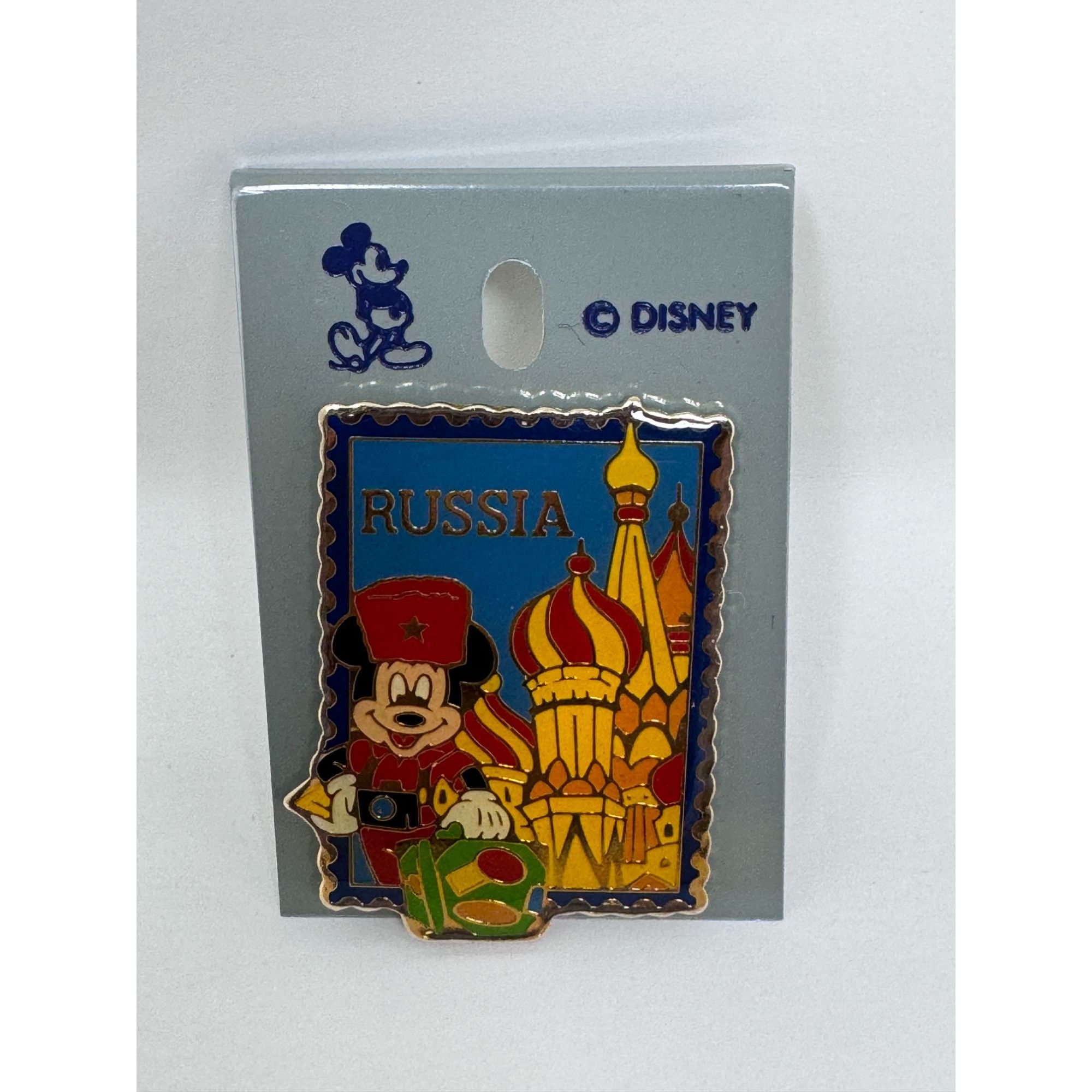 Disney Epcot 15th Anniversary Stamp Series Disney Pin Russia Mickey ...
