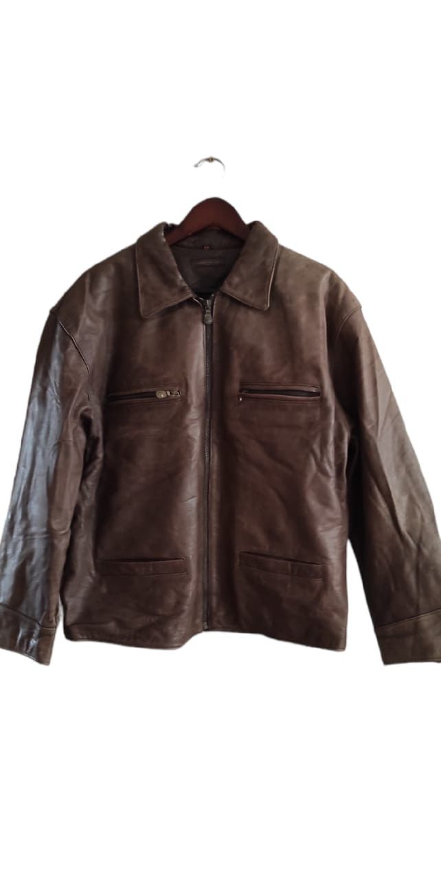 Leather Jacket × Vintage Vintage Trapper Motorcycle Nappa Leather Mens ...