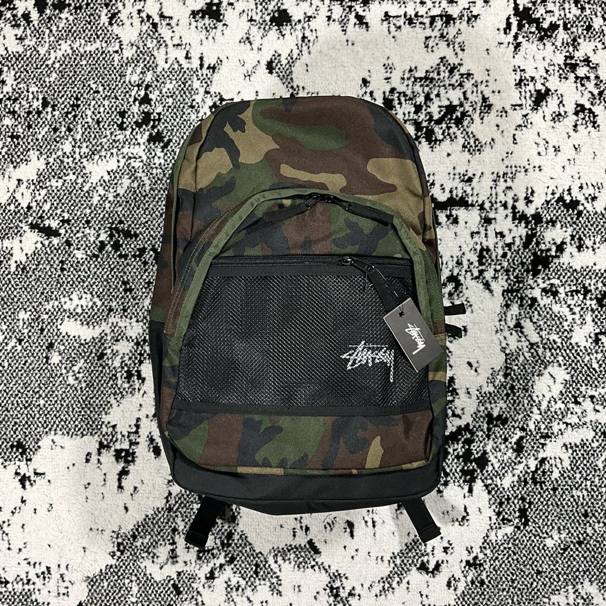 Vintage STUSSY STOCK BACKPACK IN CAMO | Grailed