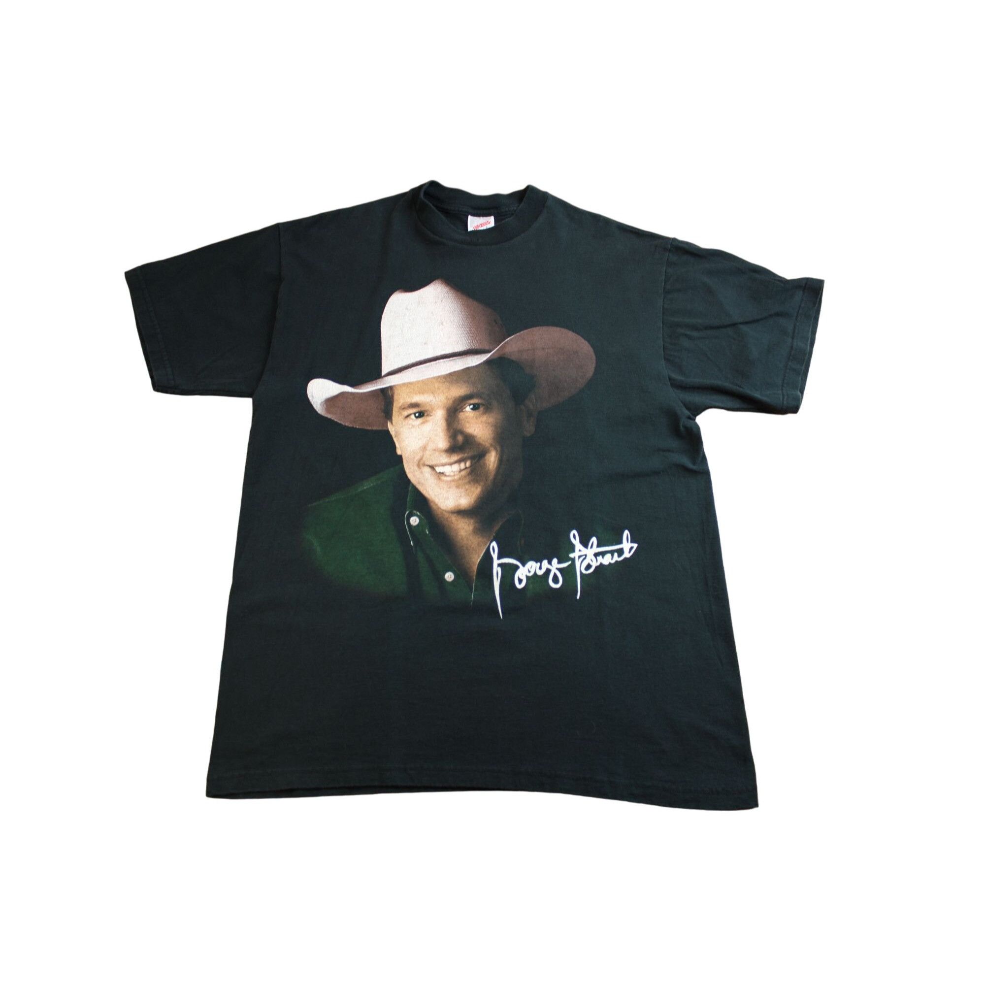 Jerzees Vintage "George Strait" Tour Tee Shirt Black Large 9S91PV | Grailed