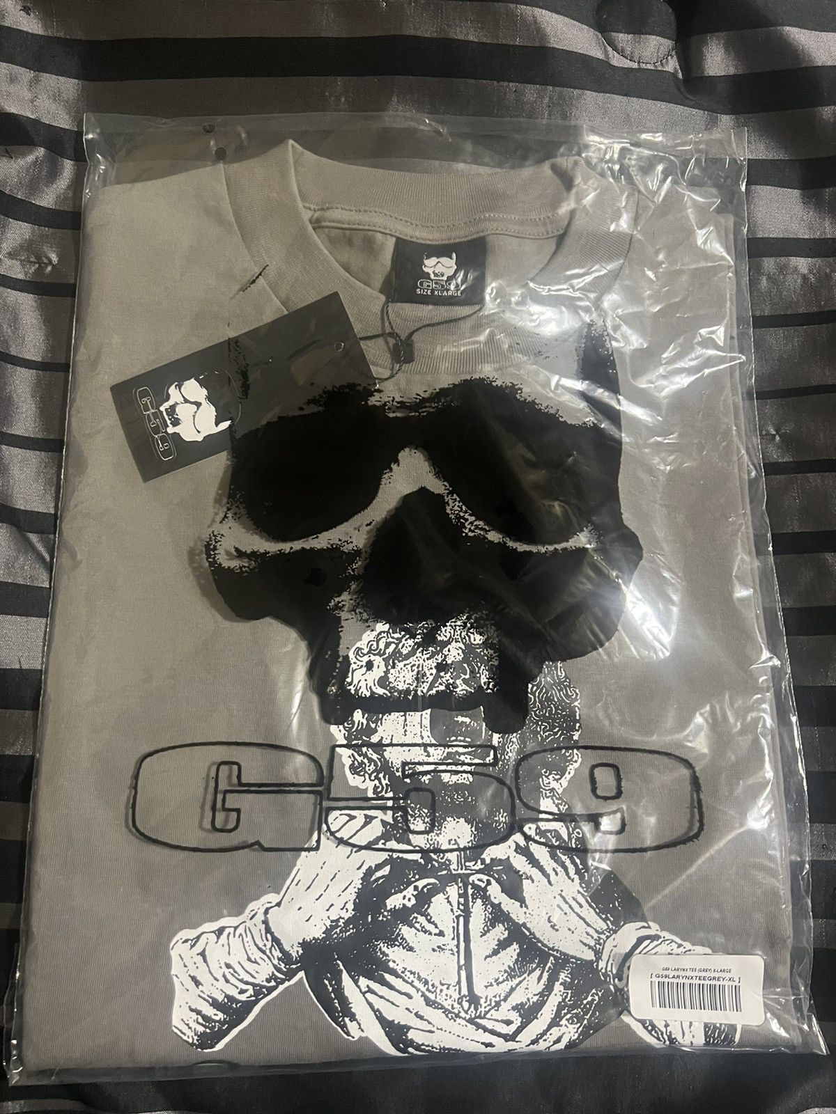 G59 Records × Pouya & $uicideboy$ Merch G59 Records Suicideboys grey Larynx tee | Grailed