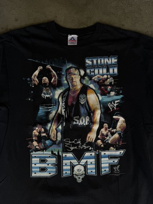 Vintage Vintage 2000 WWF Stone Cold 3:16 BMF Tee Shirt | Grailed
