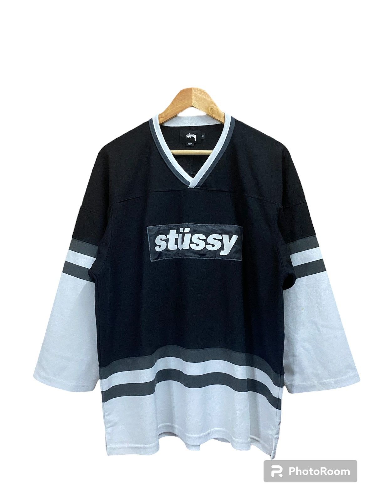 Stussy 💥 Stussy Block 3/4 Hockey Jersey | Grailed