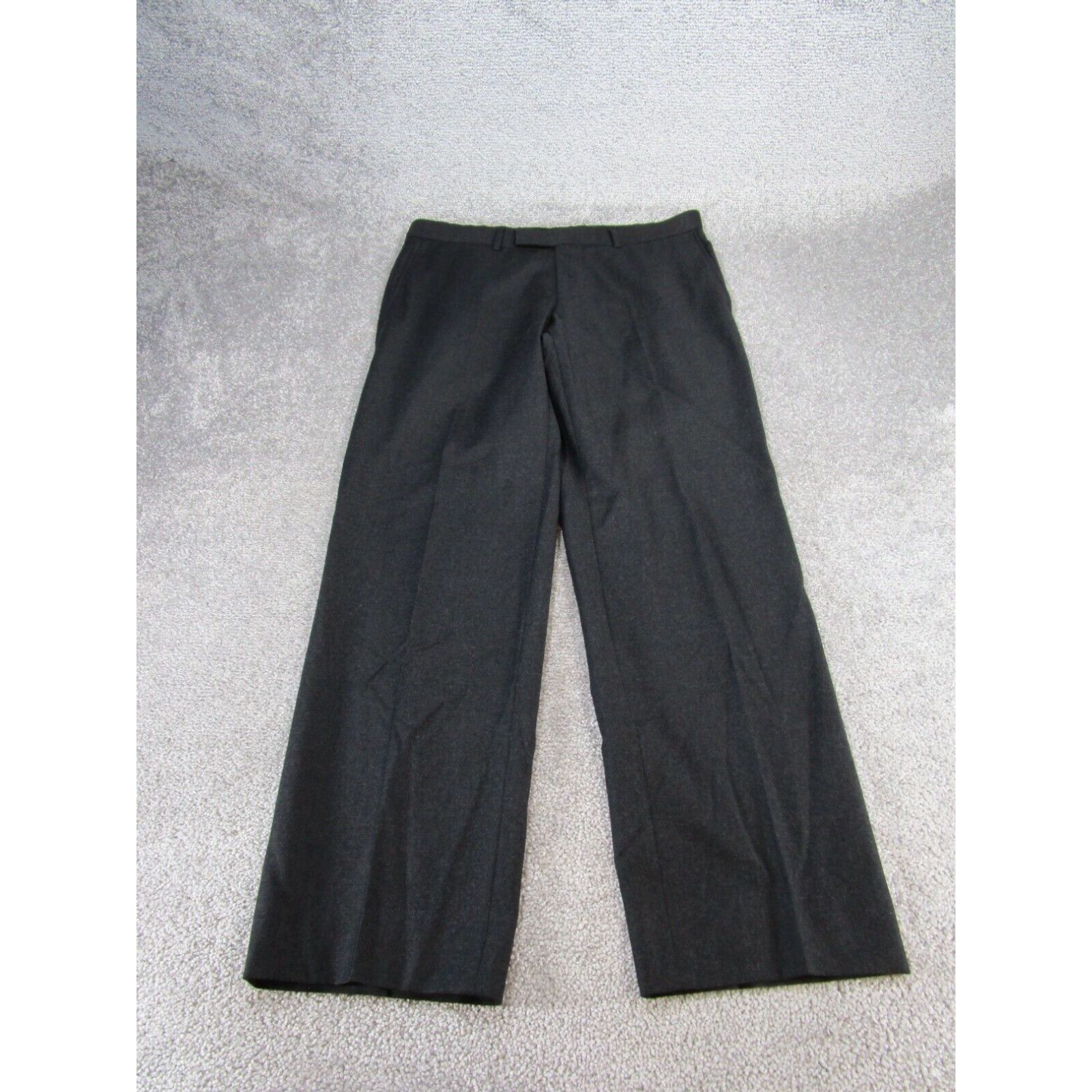 Vintage Hugo Boss Dress Pants Mens 34 Parker Dark Gray Wool Slacks ...
