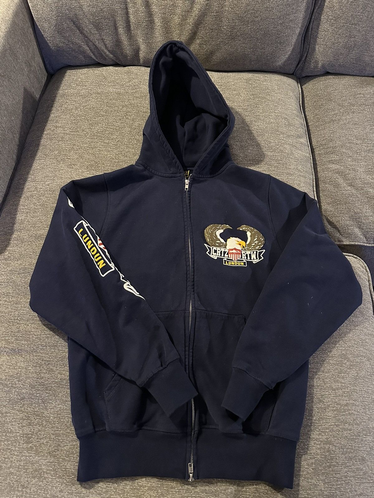 Corteiz Corteiz Dipset Zip-up Hoodie “Navy” | Grailed