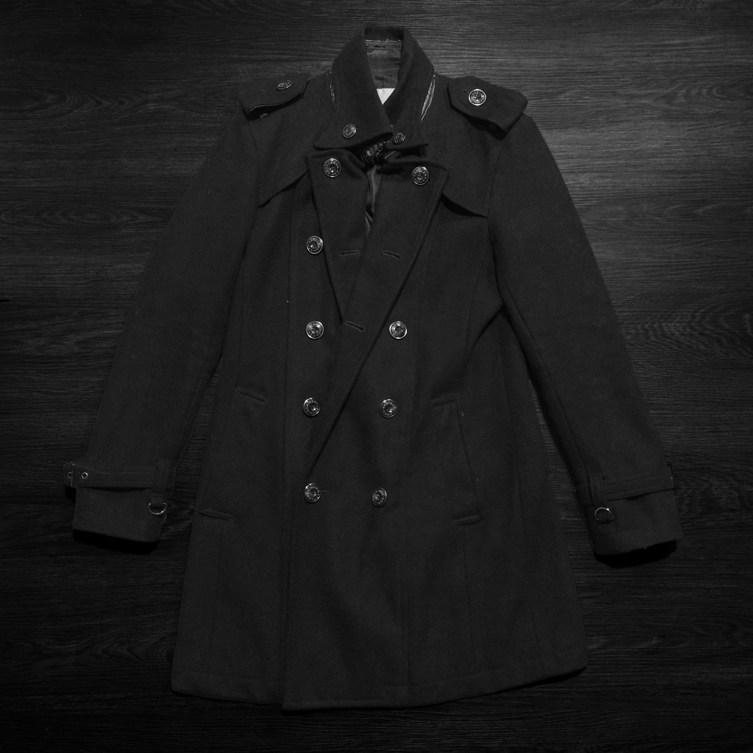 Rick Owens Buffalo Bobs Utilitarian Button-Up Peacoat Jacket | Grailed