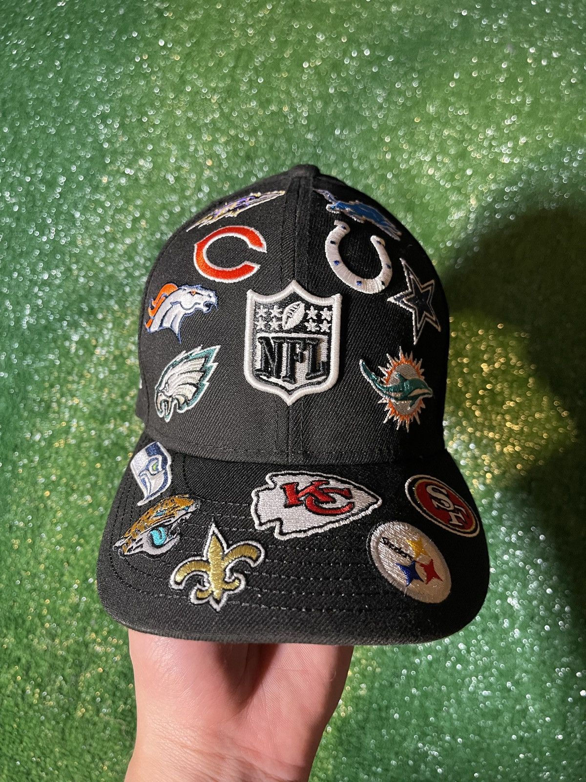 NFL × New Era × Vintage NFL All Teams Logos Fitted Cap | Grailed