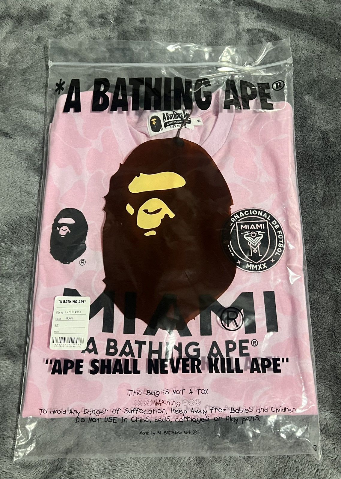 Bape BAPE x INTER MIAMI CF CAMO TEE | Grailed